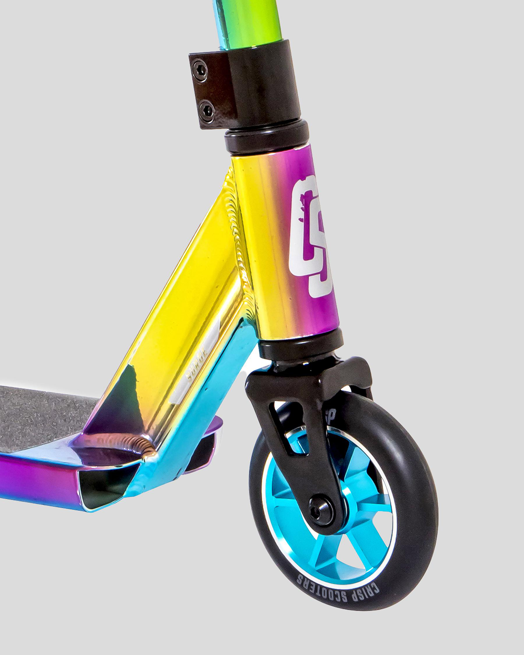 Shop Crisp Scooters Crisp Surge Chrome Scooter In Blue/green/purple ...