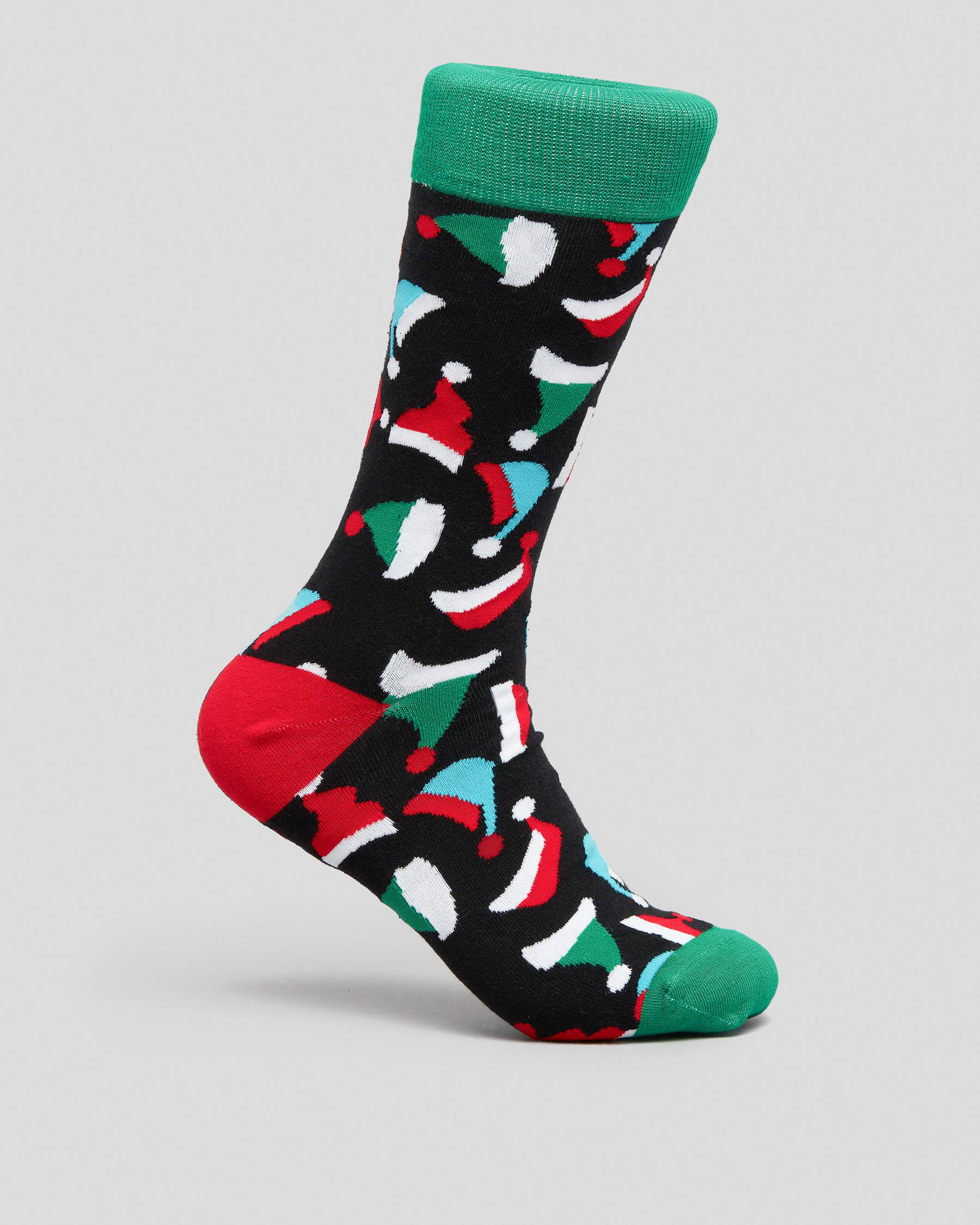 Shop FOOT-IES Santa Hat Socks In Black - Fast Shipping & Easy Returns ...
