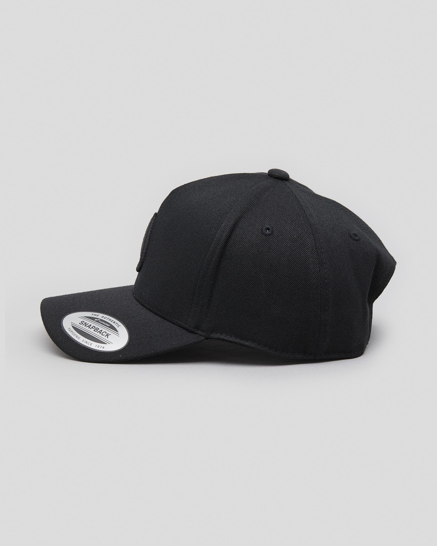 Shop Nixon Deep Down Athletic Snapback Cap In All Black/black - Fast ...