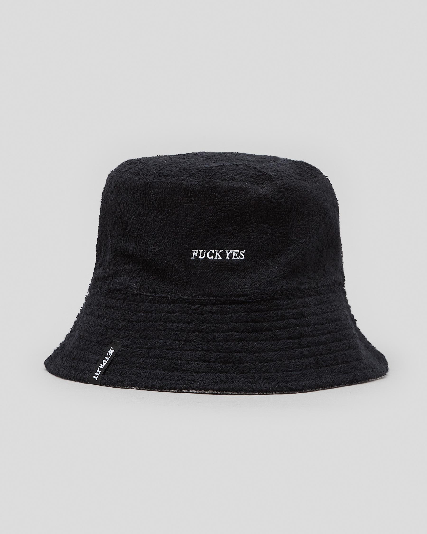 Jetpilot F Yes Mens Reverse Bucket Hat In Black/grey - FREE* Shipping ...