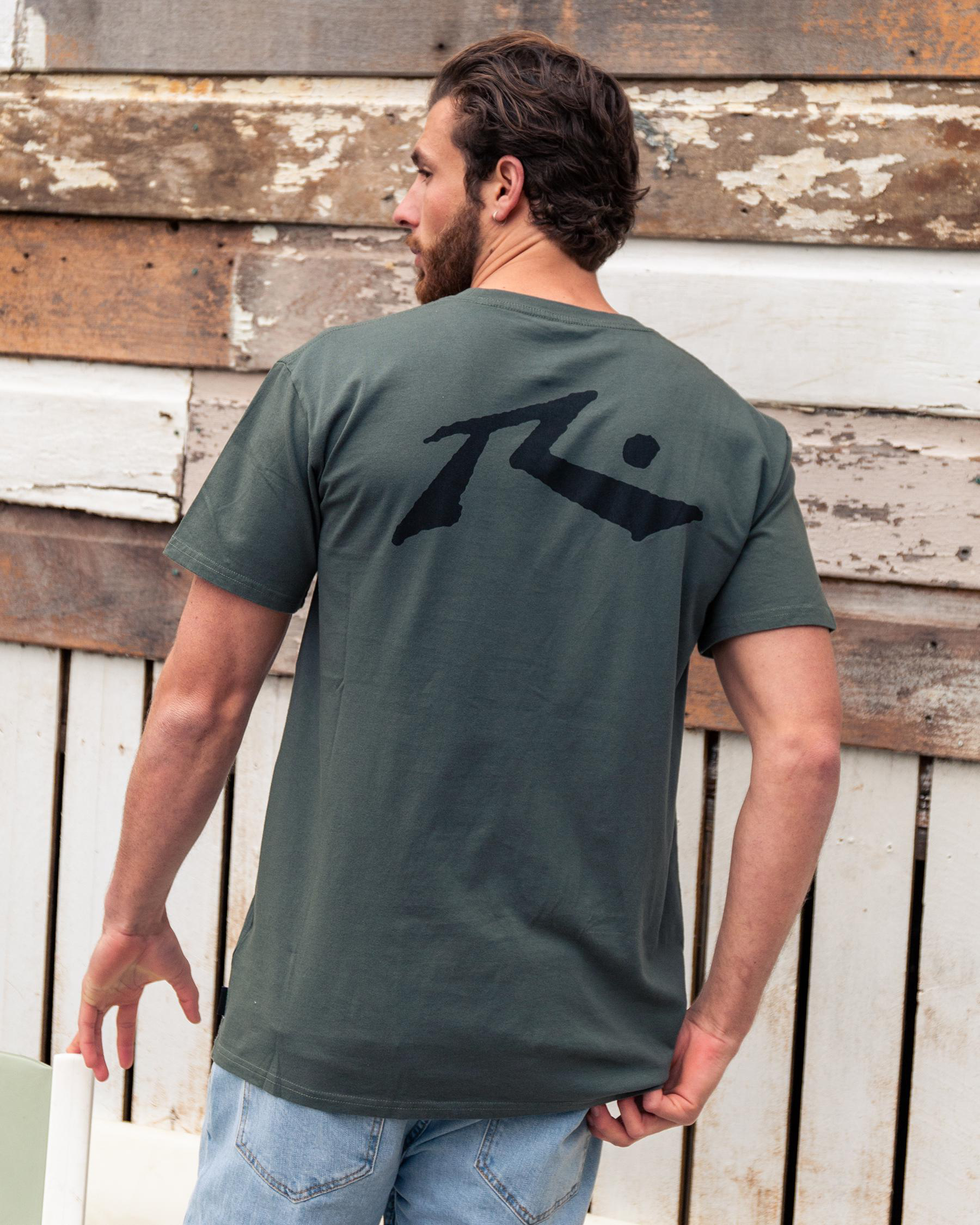 Shop Rusty Competition T-Shirt In Shadow Army - Fast Shipping & Easy ...