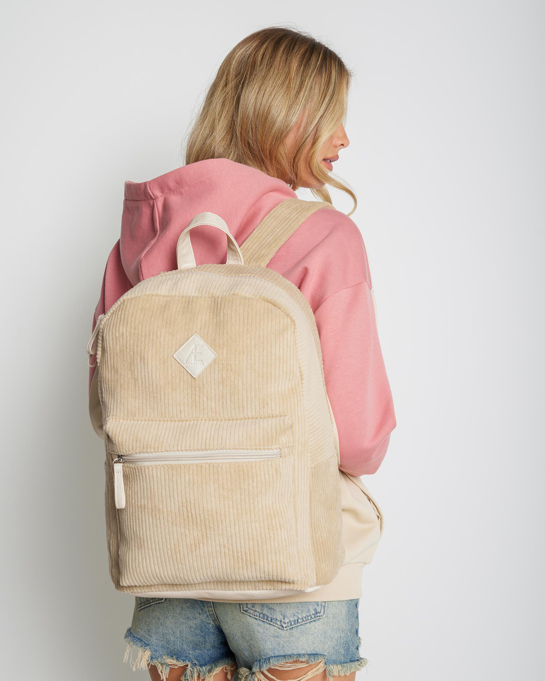 Shop Ava And Ever Nickie Cord Backpack In Latte - Fast Shipping & Easy ...