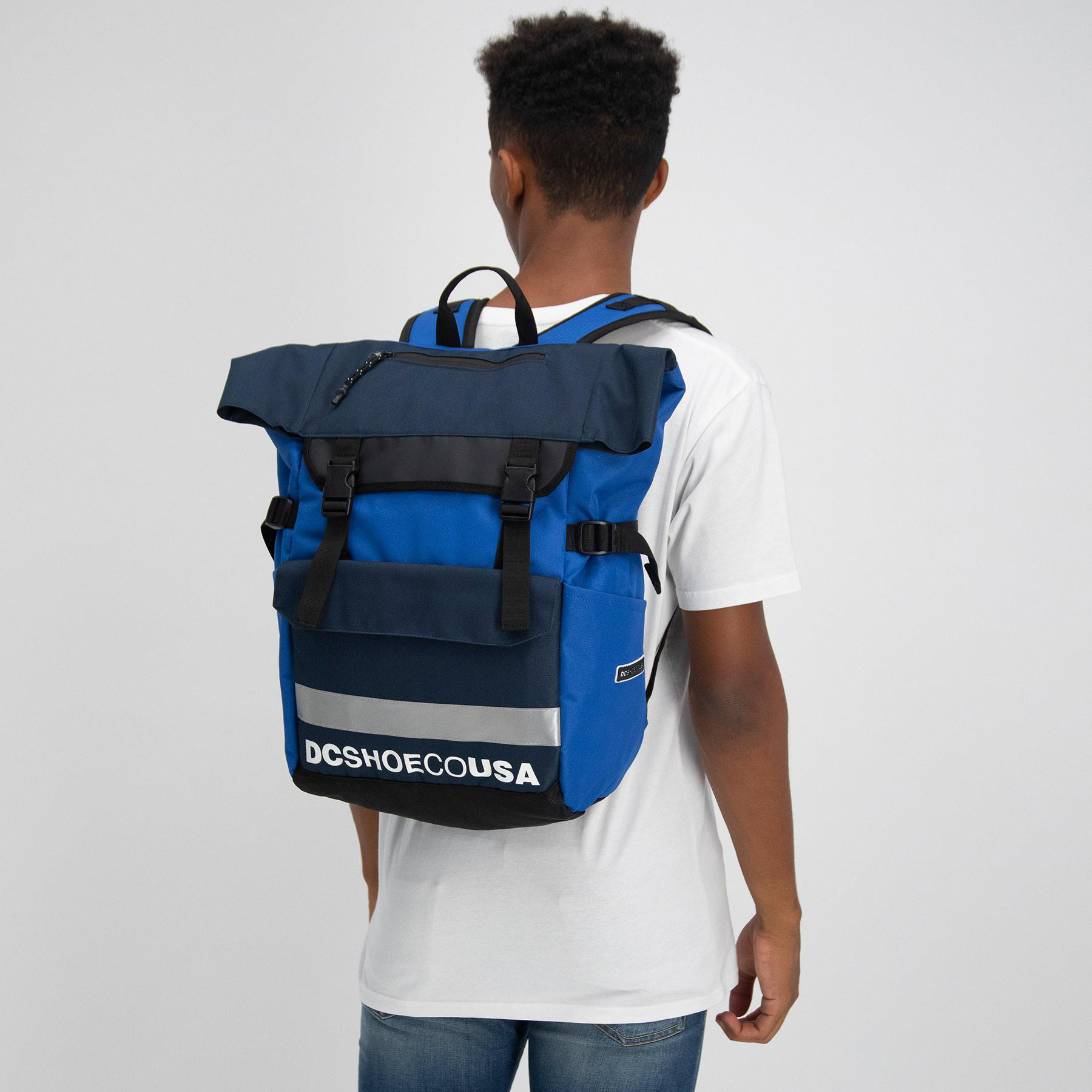 Shop DC Shoes Ruckstone Backpack In Nautical Blue - Fast Shipping ...