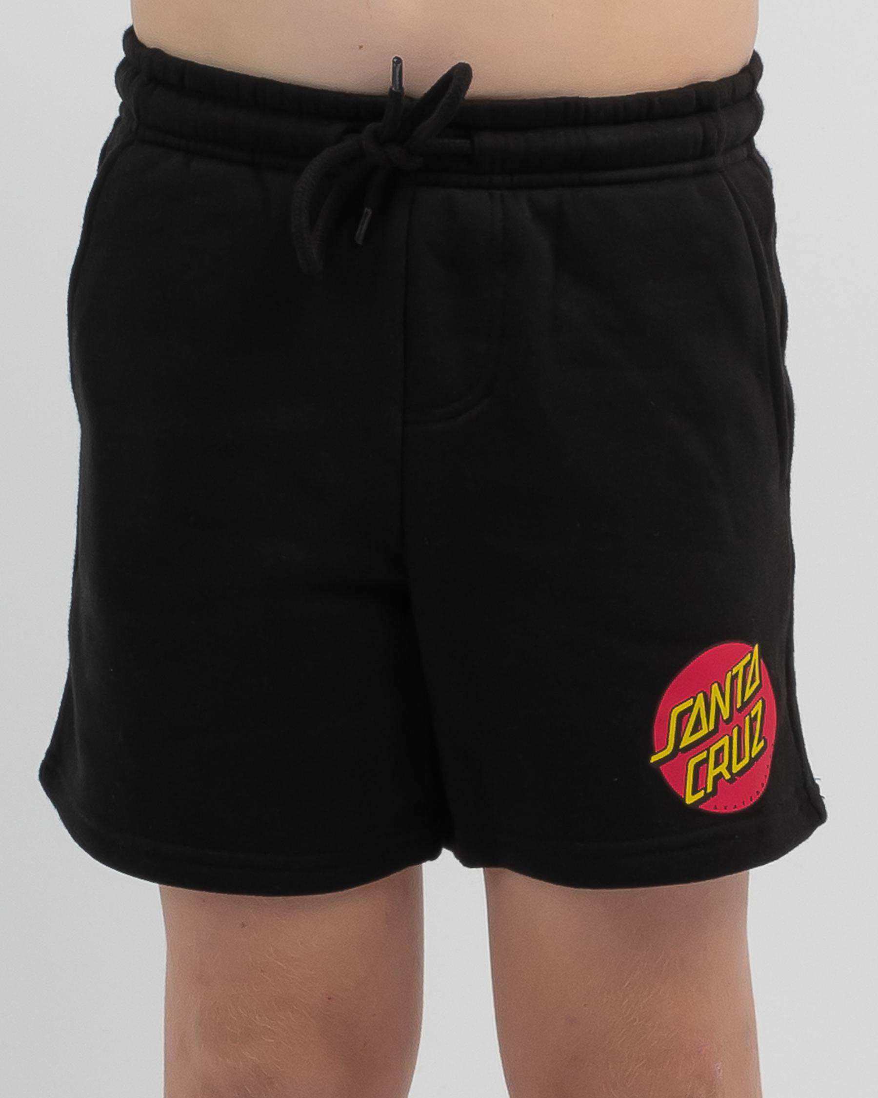 Shop Santa Cruz Boys' Classic Dot Track Shorts In Black - Fast Shipping ...