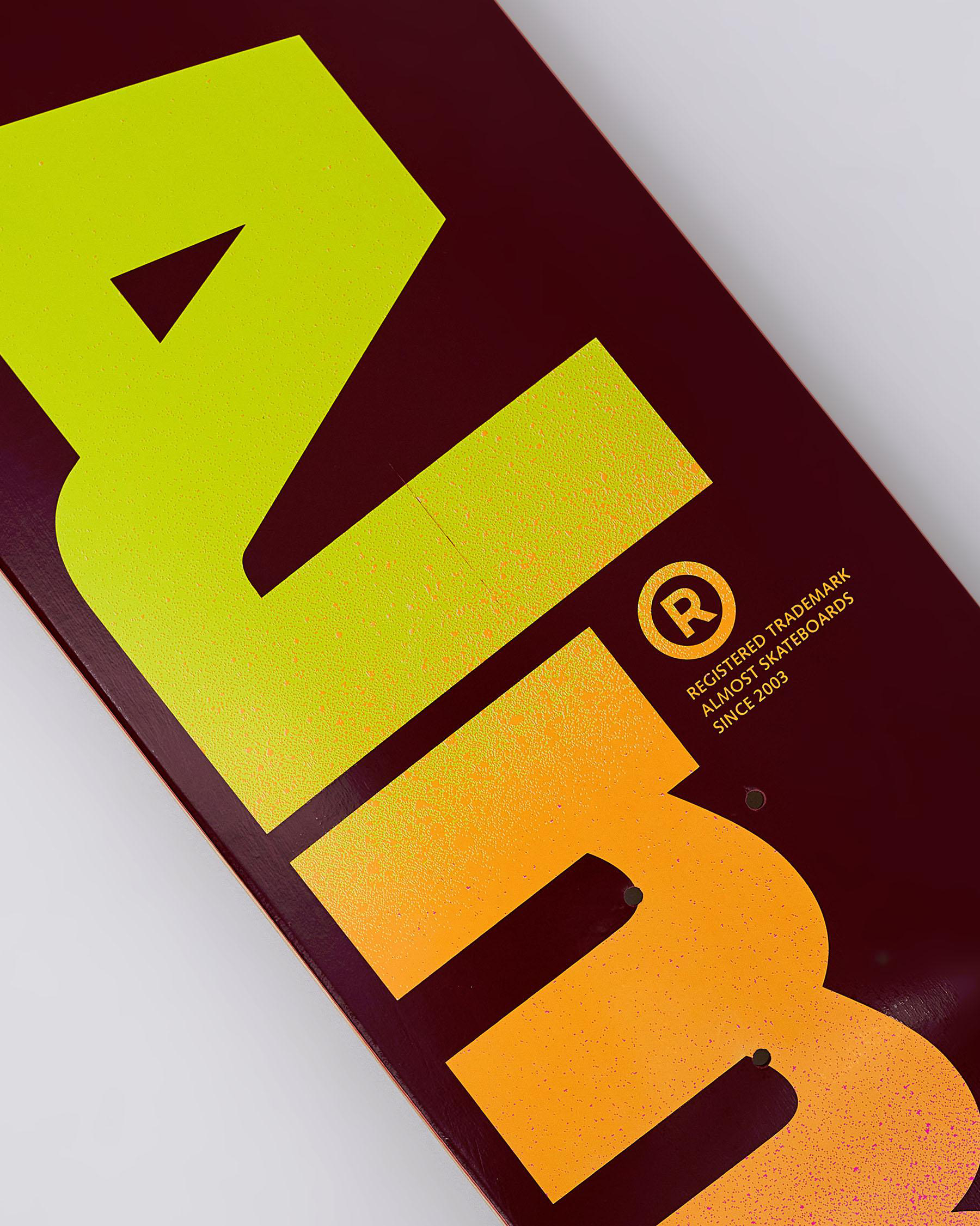 Shop Almost Fall Off Logo 8.0" Skateboard Deck In Magenta - Fast ...