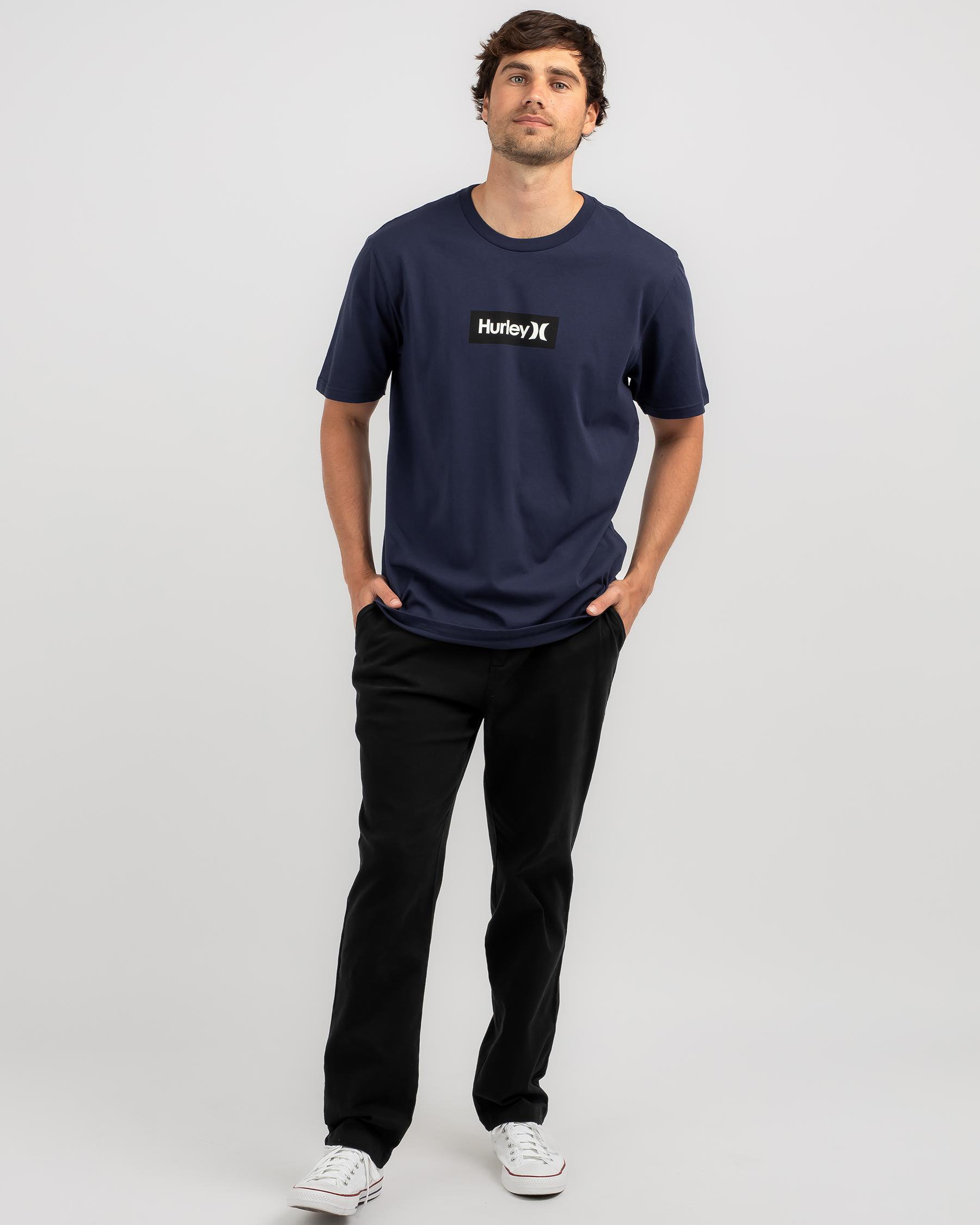 Shop Hurley Box Only T-Shirt In Indigo - Fast Shipping & Easy Returns ...