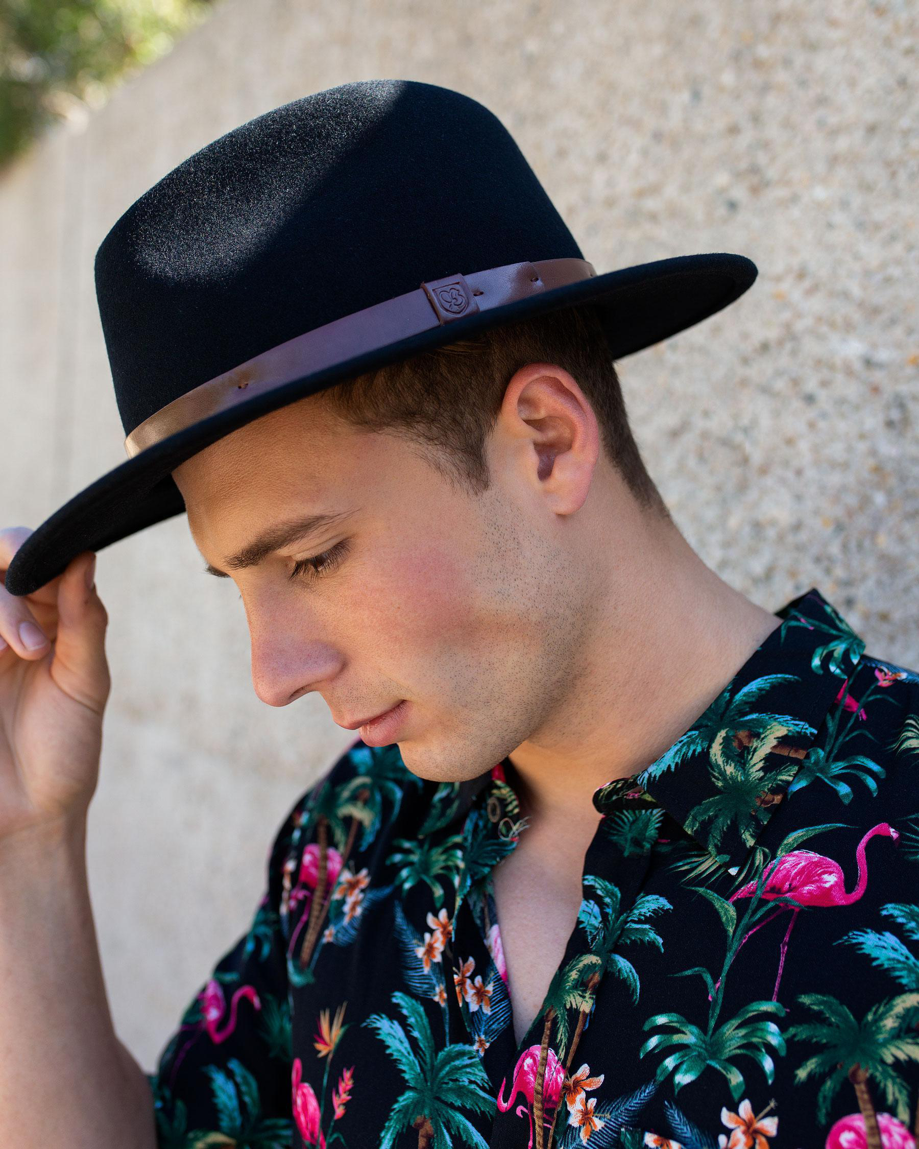 Shop Brixton Messer Fedora In Black - Fast Shipping & Easy Returns ...