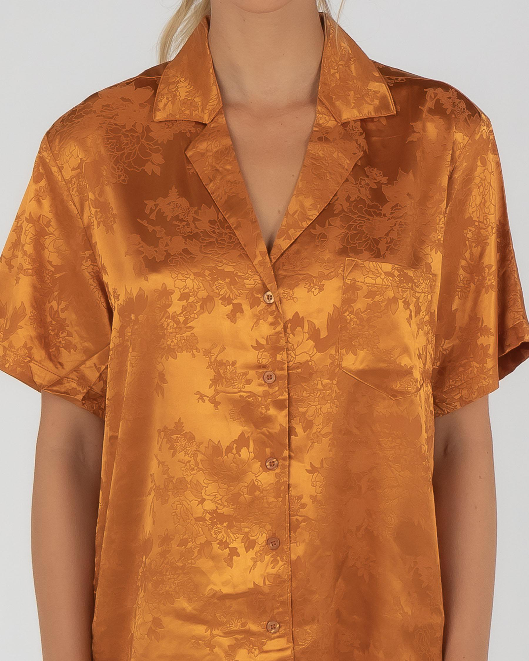 Shop Ava And Ever Dede Shirt In Burnt Orange - Fast Shipping & Easy ...