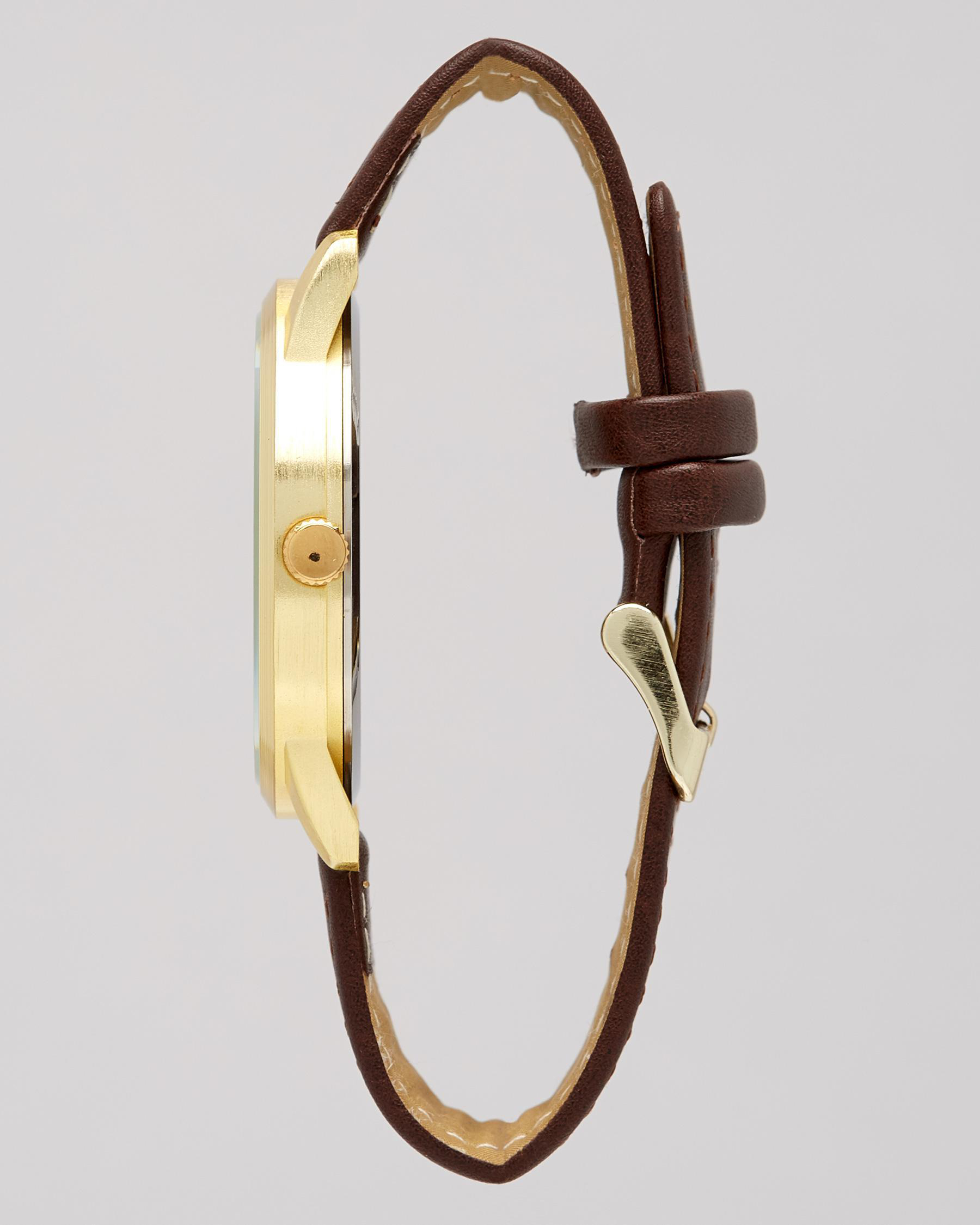 Shop Lucid Spirit Watch In Tan/navy/gold - Fast Shipping & Easy Returns ...