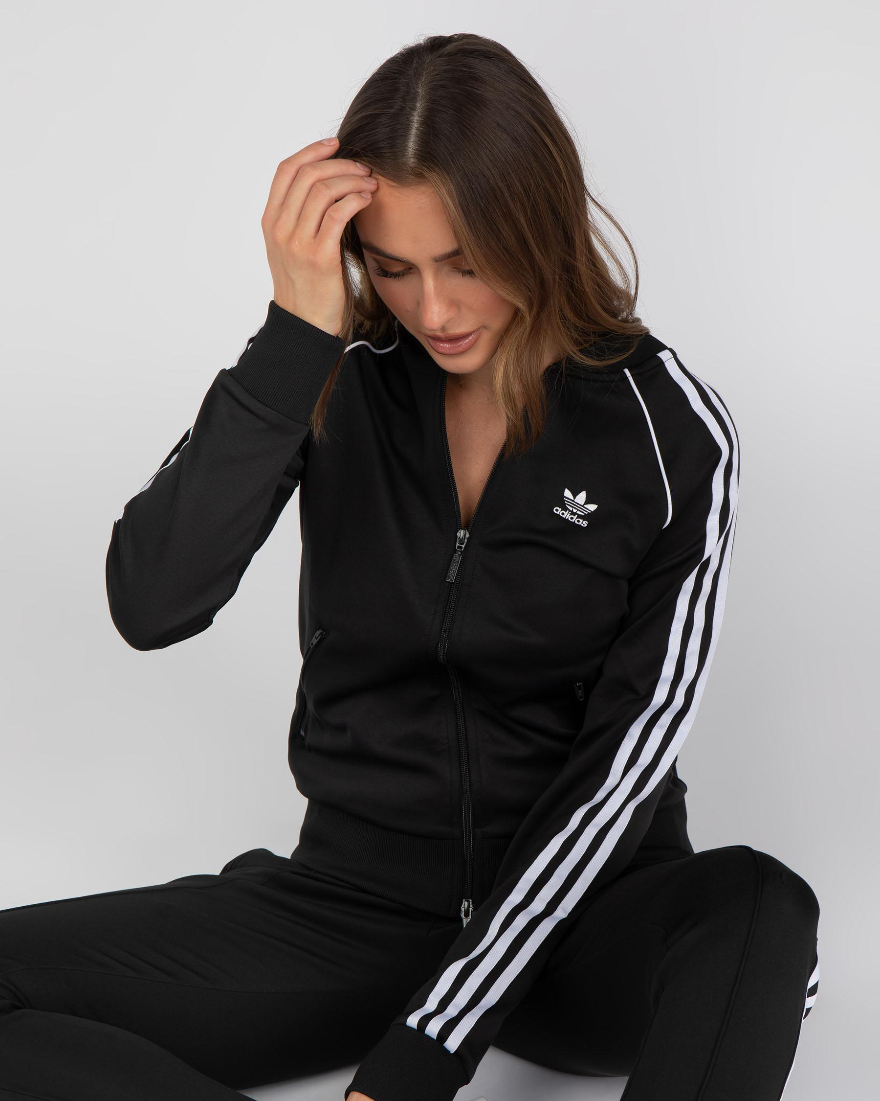 Shop adidas Superstar Track Jacket In Black/white - Fast Shipping ...