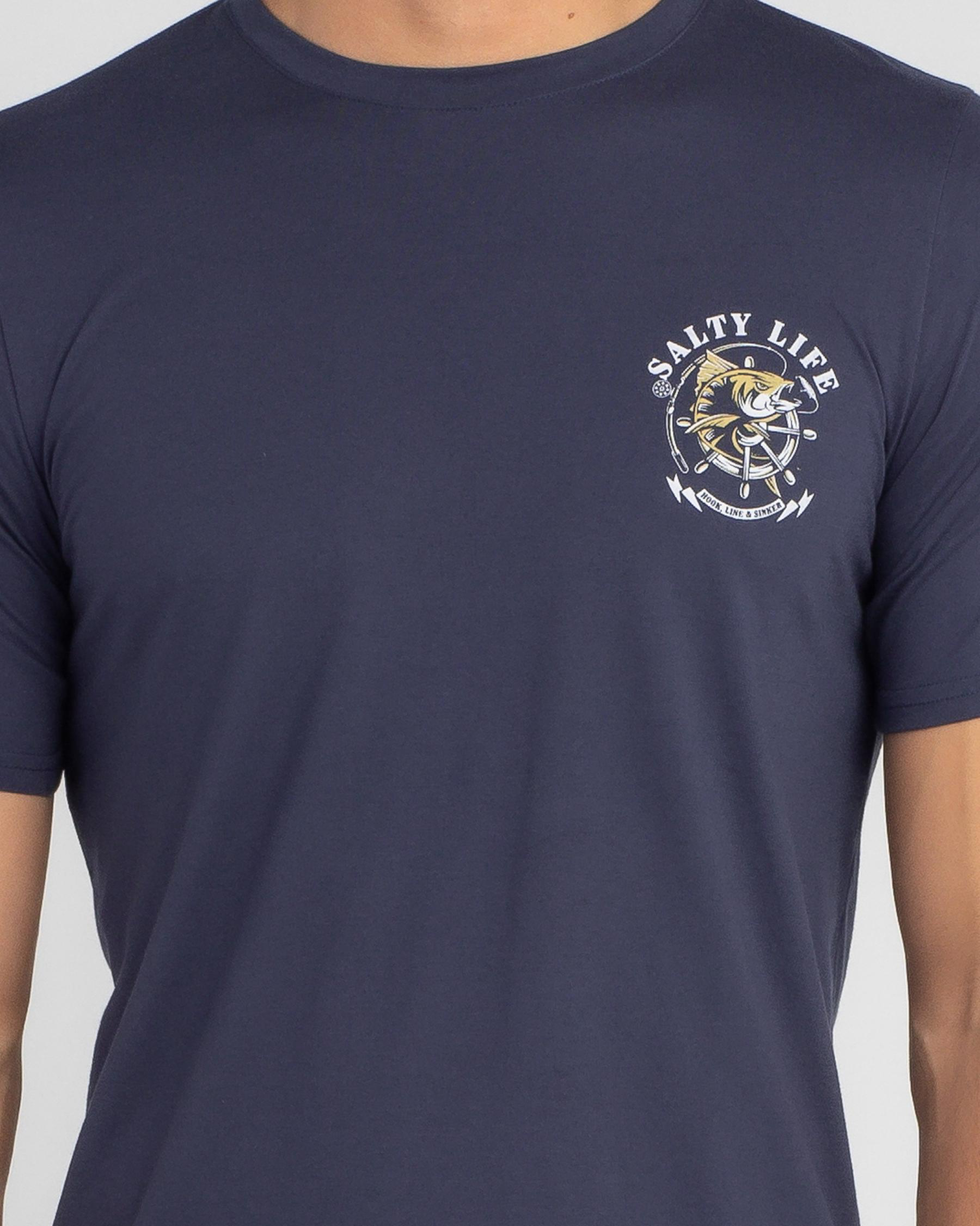 Shop Salty Life Castaway Surf T-Shirt In Navy - Fast Shipping & Easy ...