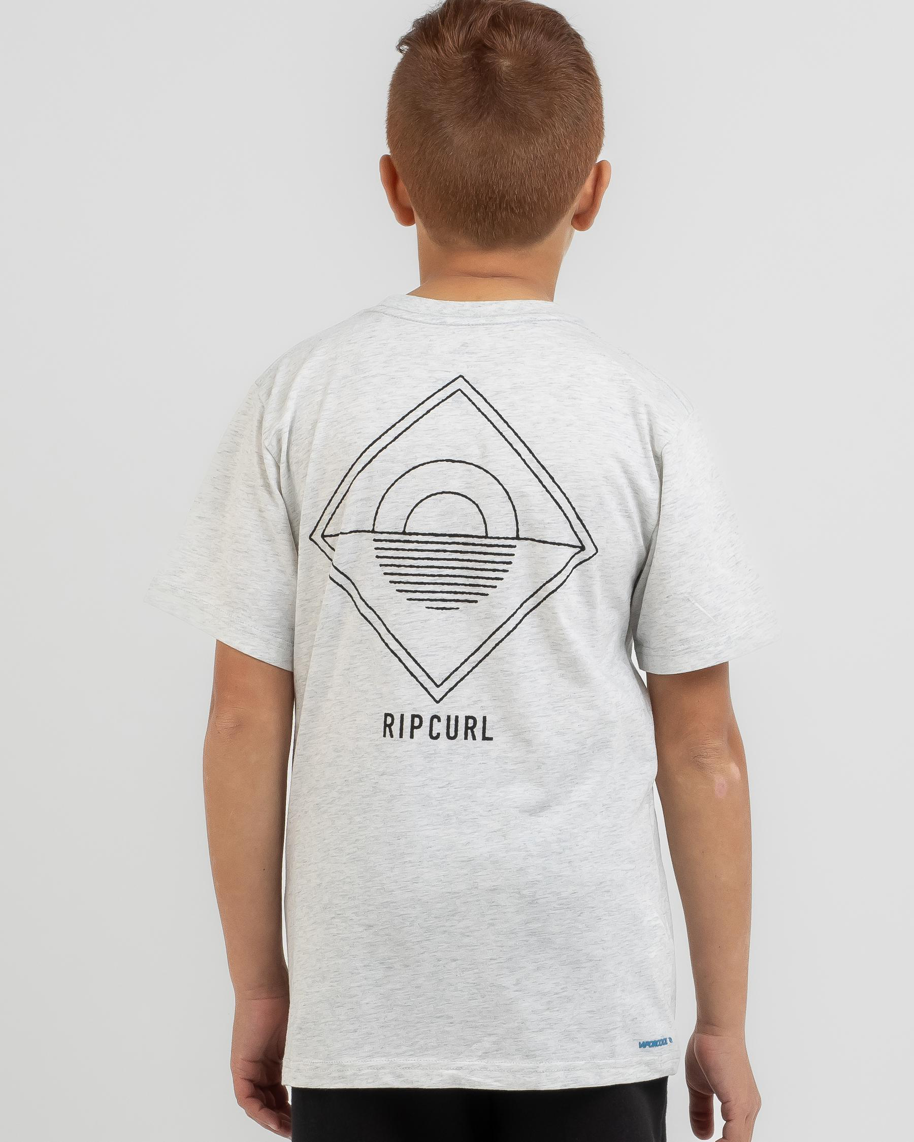 Shop Rip Curl Boys' Vaporcool Scenic T-Shirt In Snow Marle - Fast ...