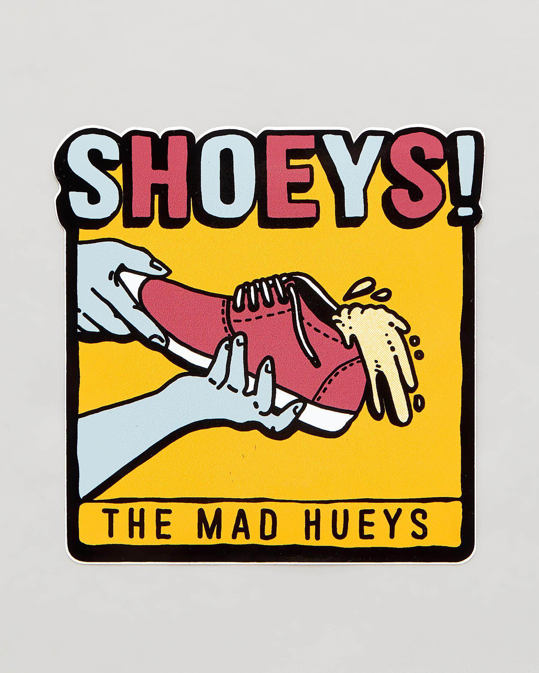 Shop The Mad Hueys Hueys Shoeys Sticker In Multi - Fast Shipping & Easy ...