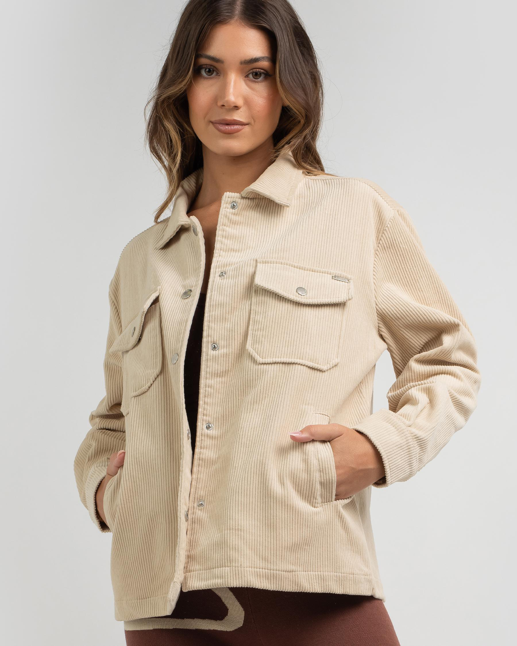 Shop Mooloola Shilah Shacket In Taupe - Fast Shipping & Easy Returns ...