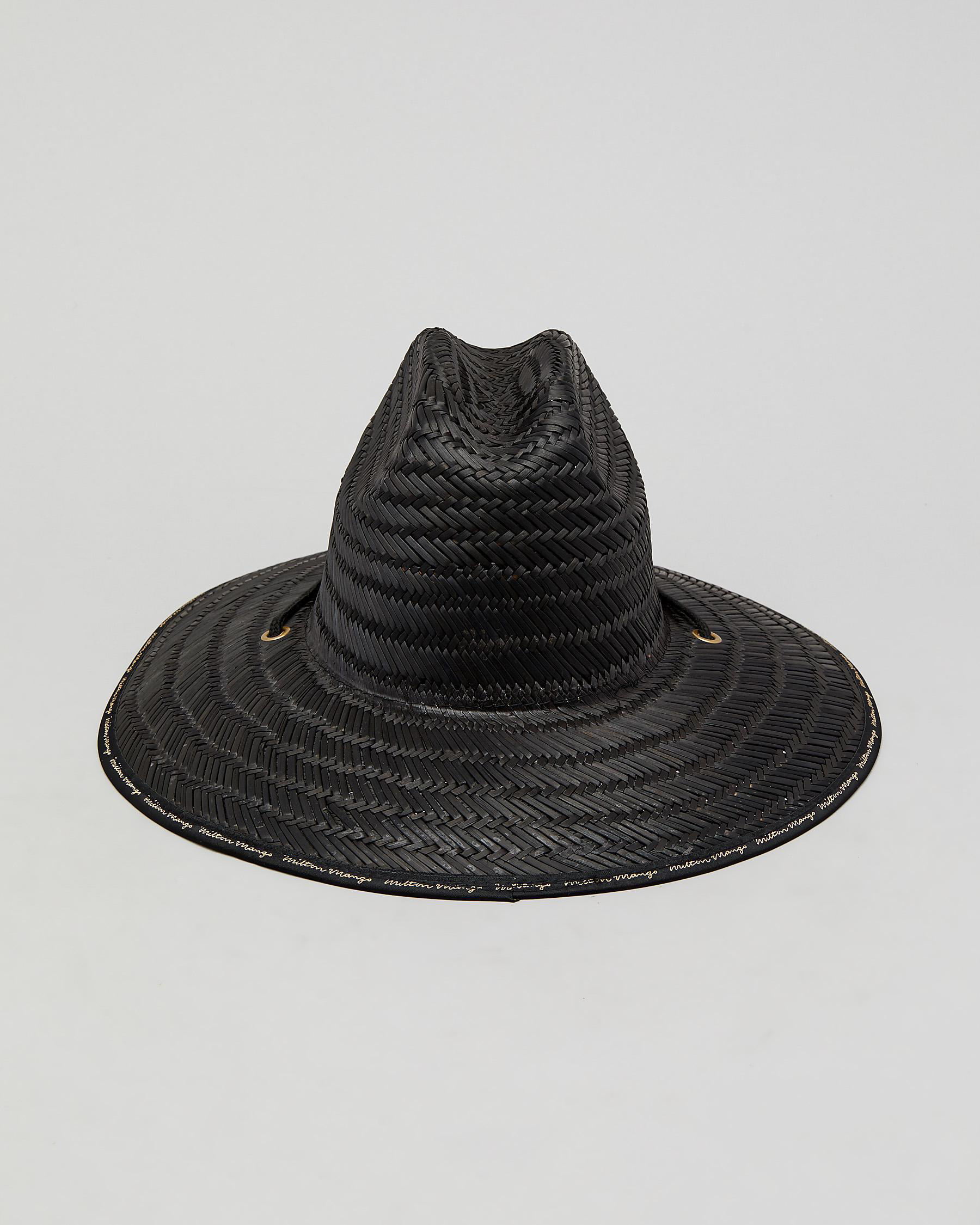 Shop Milton Mango Can Fever Straw Hat In Black - Fast Shipping & Easy ...