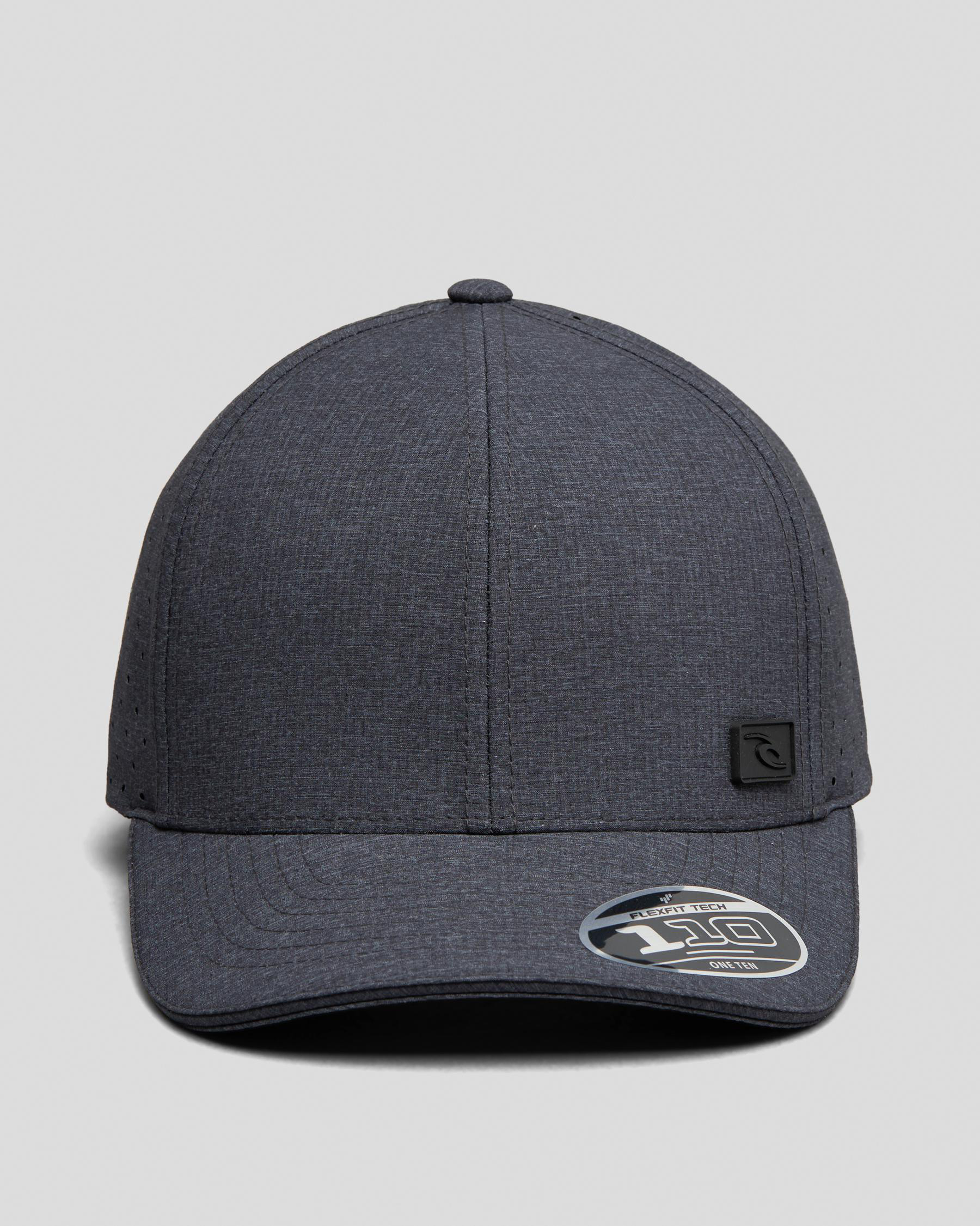 Shop Rip Curl Vaporcool Elite Flexfit SB Cap In Black - Fast Shipping ...