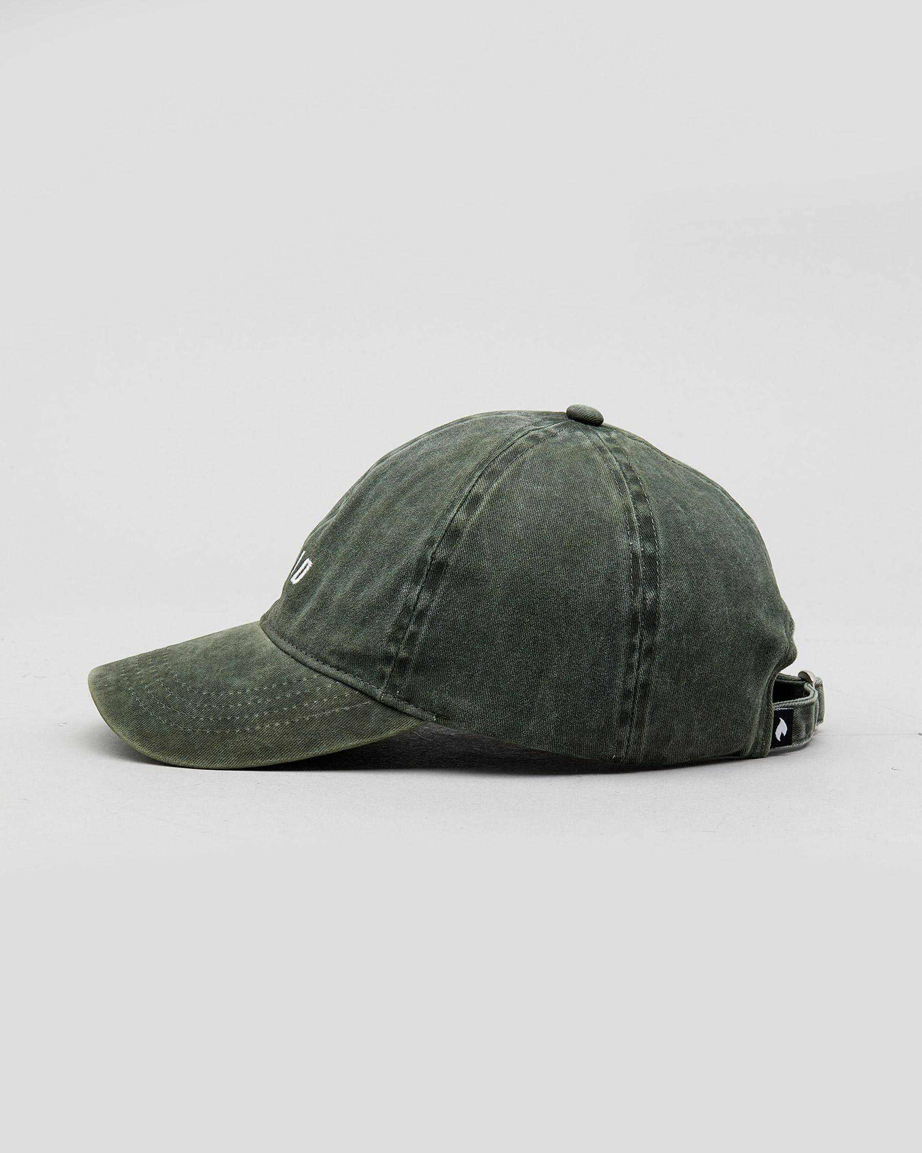 Shop Lucid Chilled Strapback Cap In Washed Olive - Fast Shipping & Easy ...