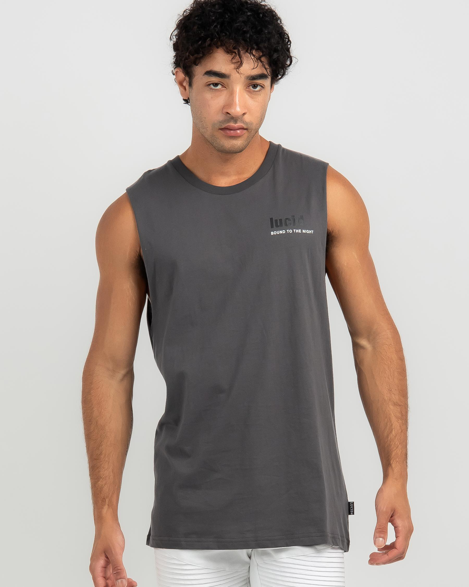 Shop Lucid Arcane Muscle Tank In Charcoal - Fast Shipping & Easy ...