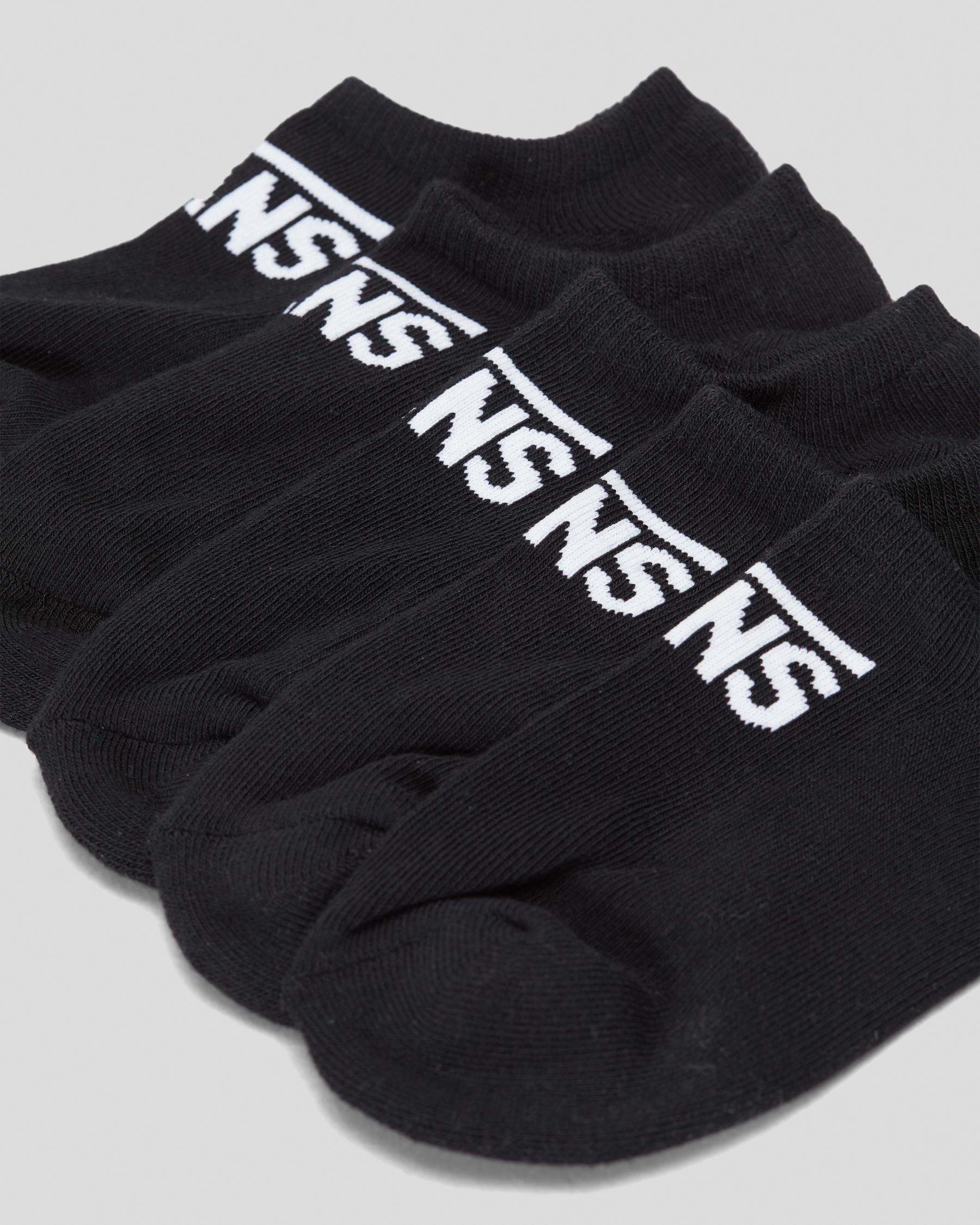 Shop Vans Boys' Classic Kick Socks 3 Pack In Black - Fast Shipping ...