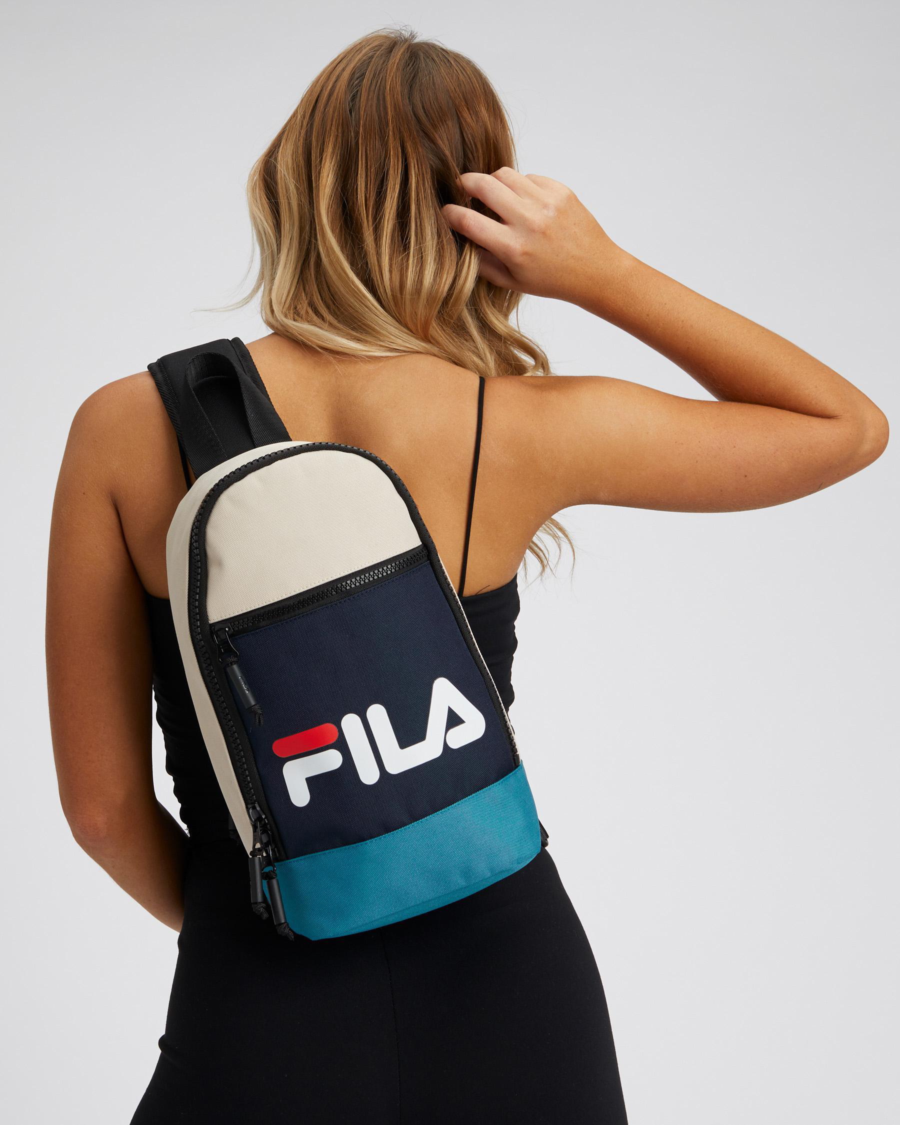 Shop Fila Marvin Backpack In Bleachedsand/pcoat/harblu - Fast Shipping ...