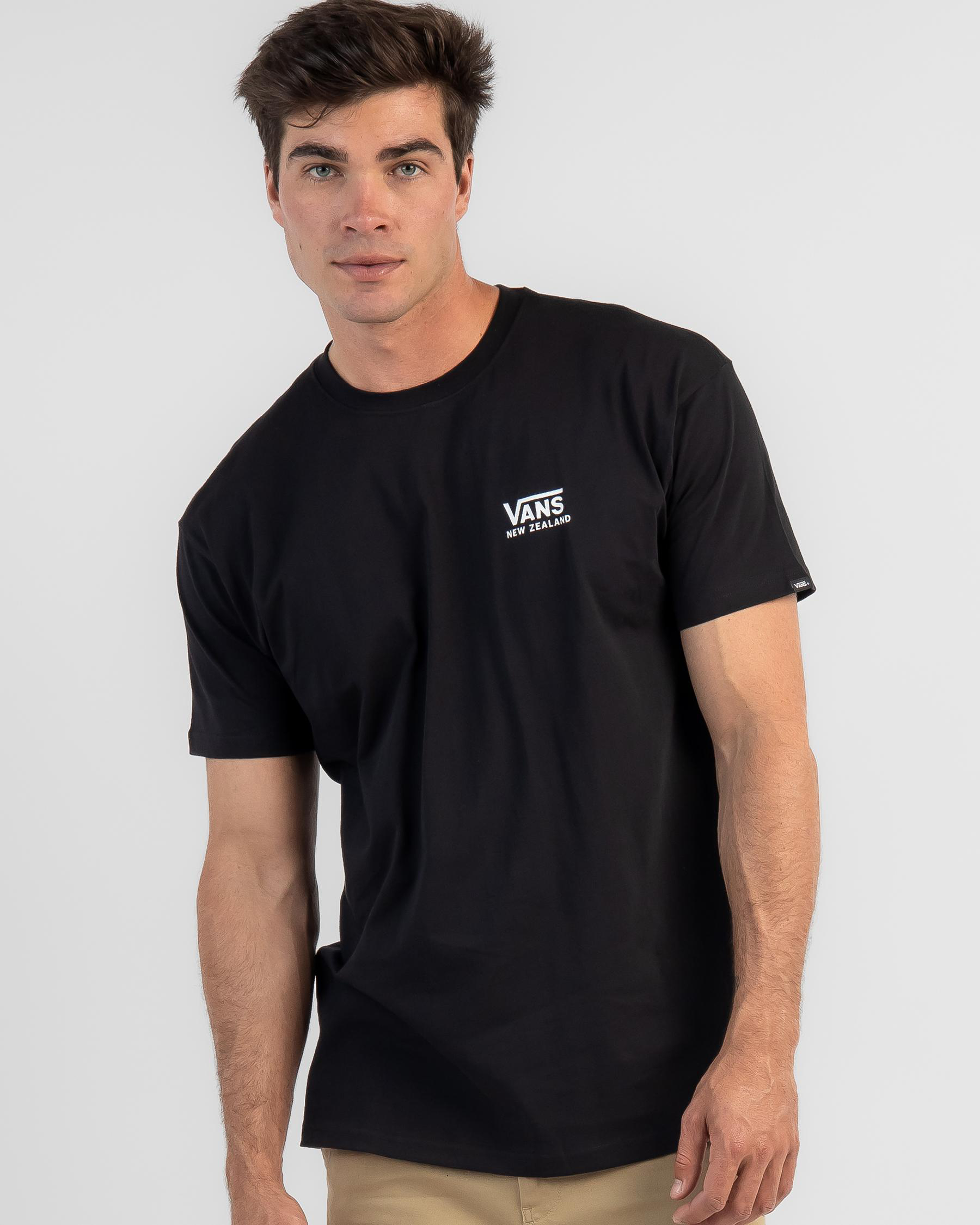 Shop Vans New Zealand T-Shirt In Black - Fast Shipping & Easy Returns ...
