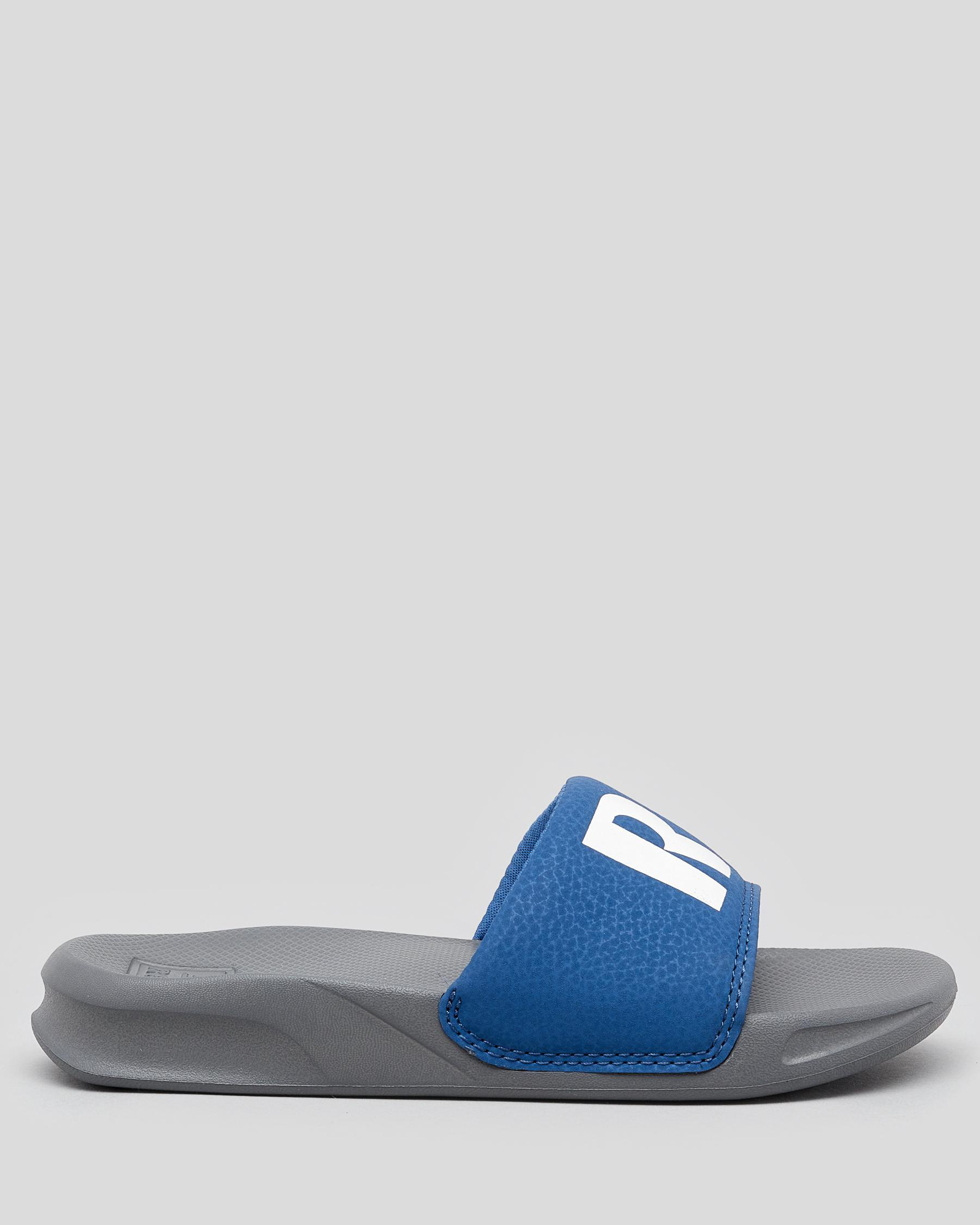 Shop Reef Boys' One Slides In Grey/blue - Fast Shipping & Easy Returns ...