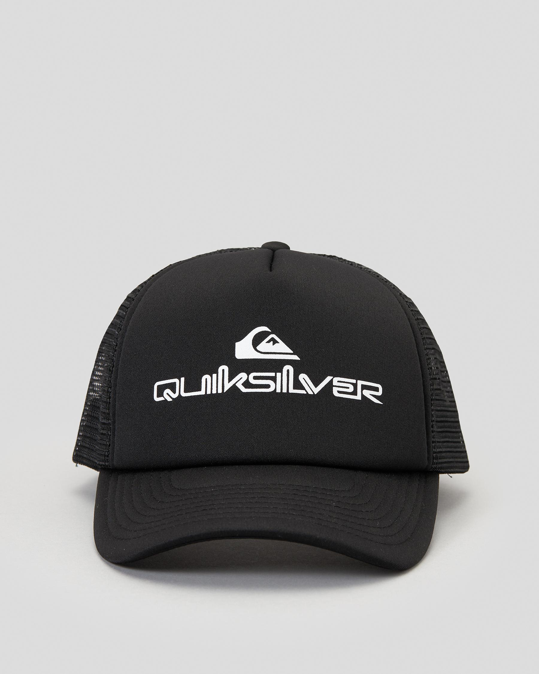 Shop Quiksilver Omnistack Trucker Cap In Black - Fast Shipping & Easy ...