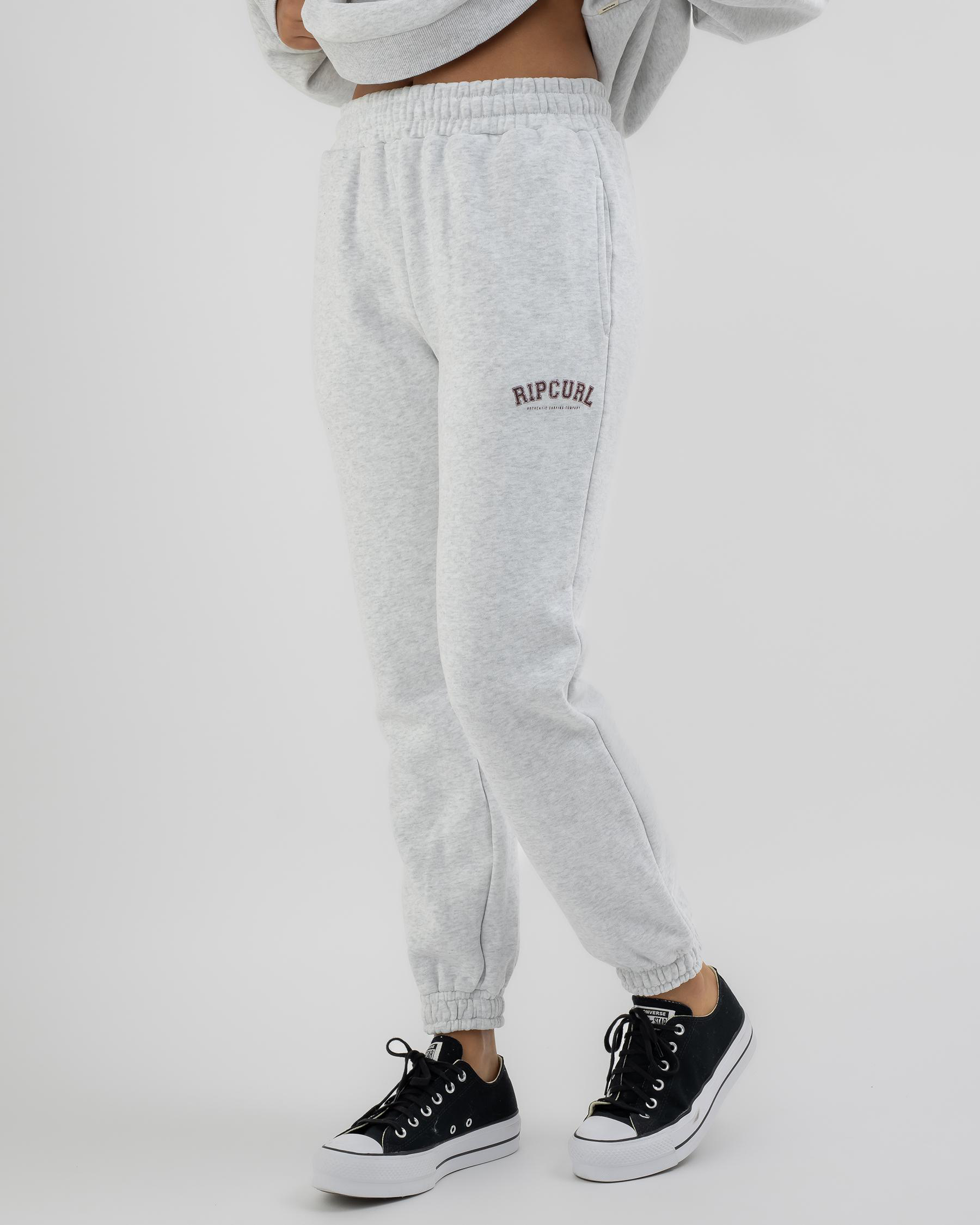 Shop Rip Curl Varsity Track Pants In Grey Marle/plum - Fast Shipping & Easy Returns - City Beach ...