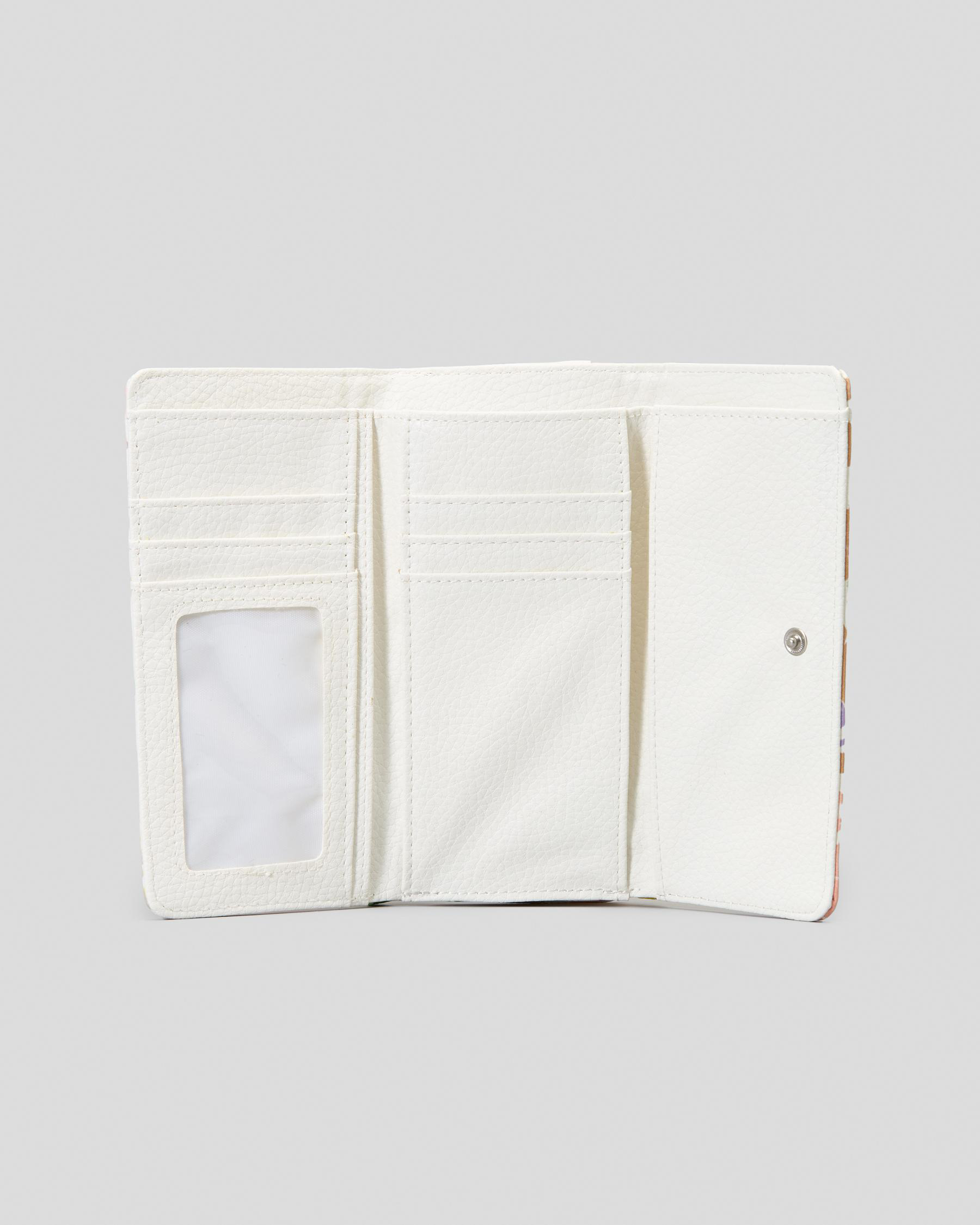 Shop Roxy Hazy Daze Wallet In White Ephemere - Fast Shipping & Easy ...