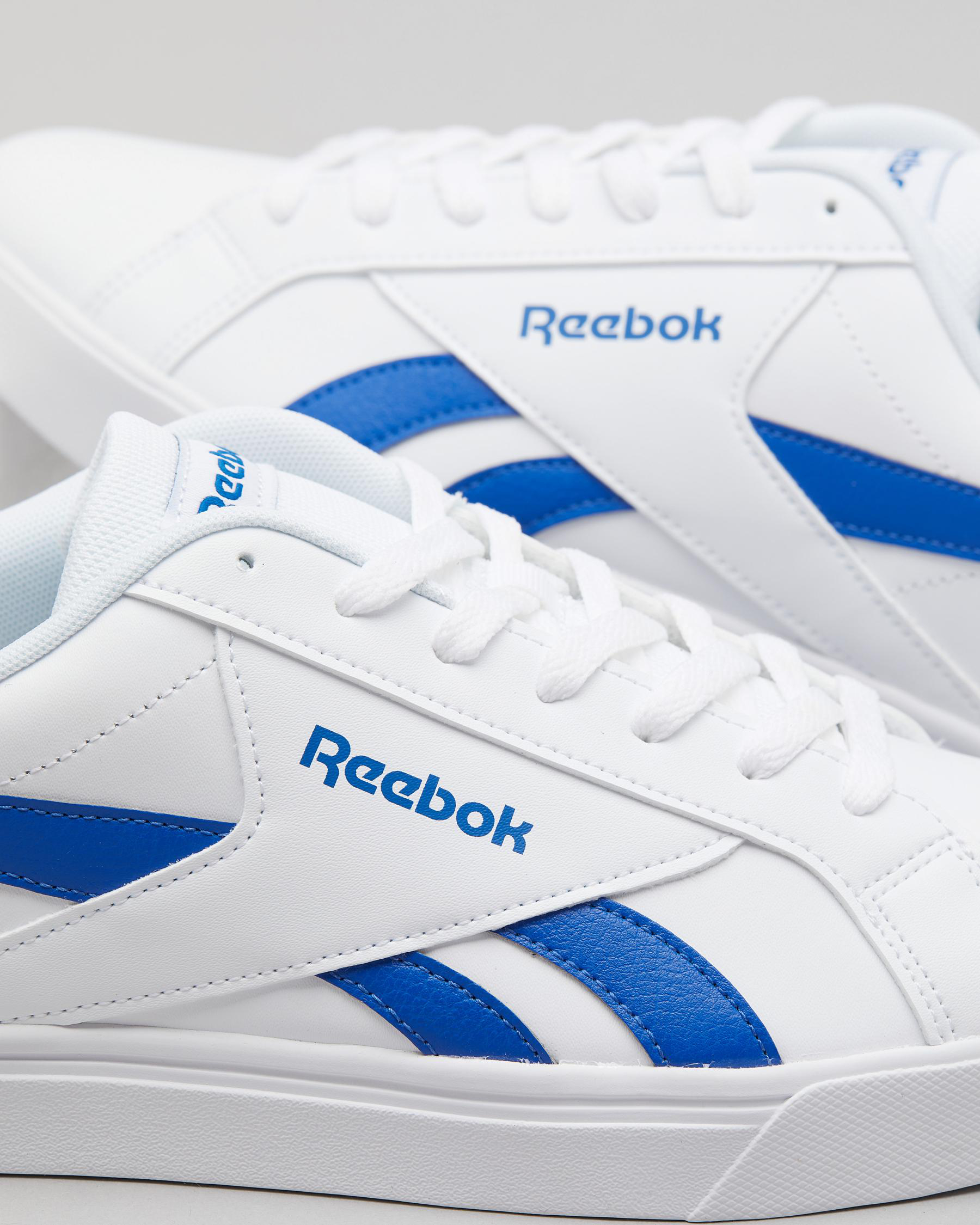 Shop Reebok Royal Core Court Shoes In White/vector Blue/white - Fast ...