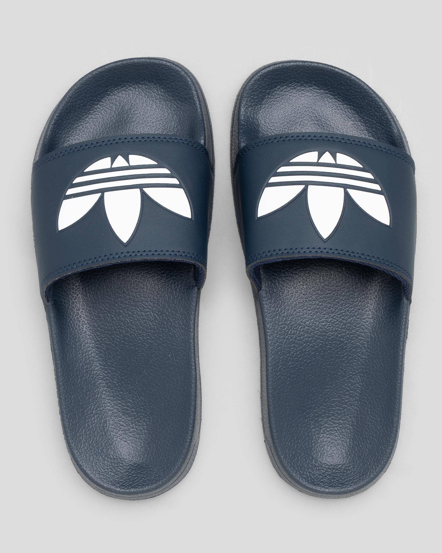 Shop adidas Boys' Adilette Lite Slides In Collegiate Navy/ftwr White ...