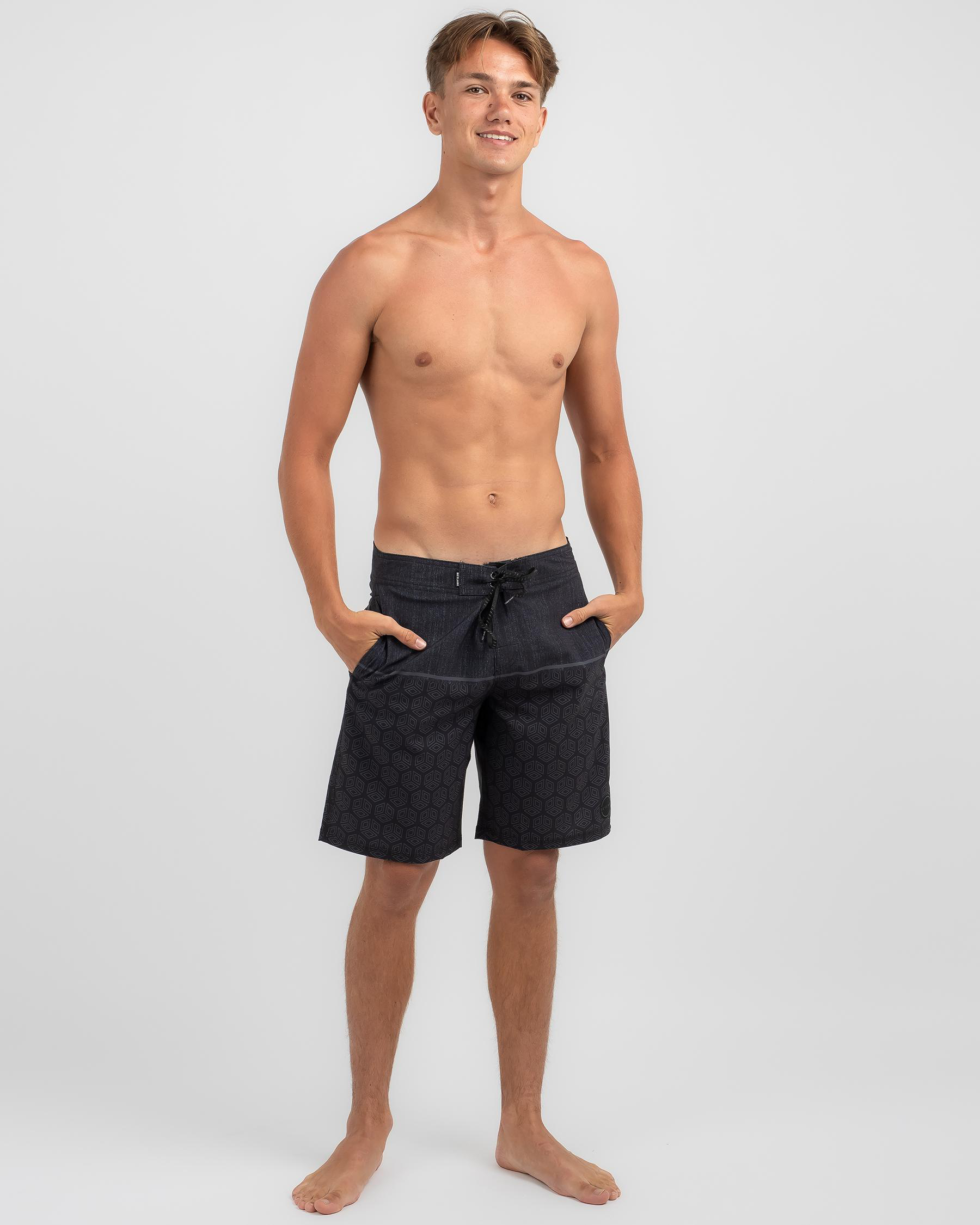 Shop Skylark Orbit Board Shorts In Black/grey - Fast Shipping & Easy ...