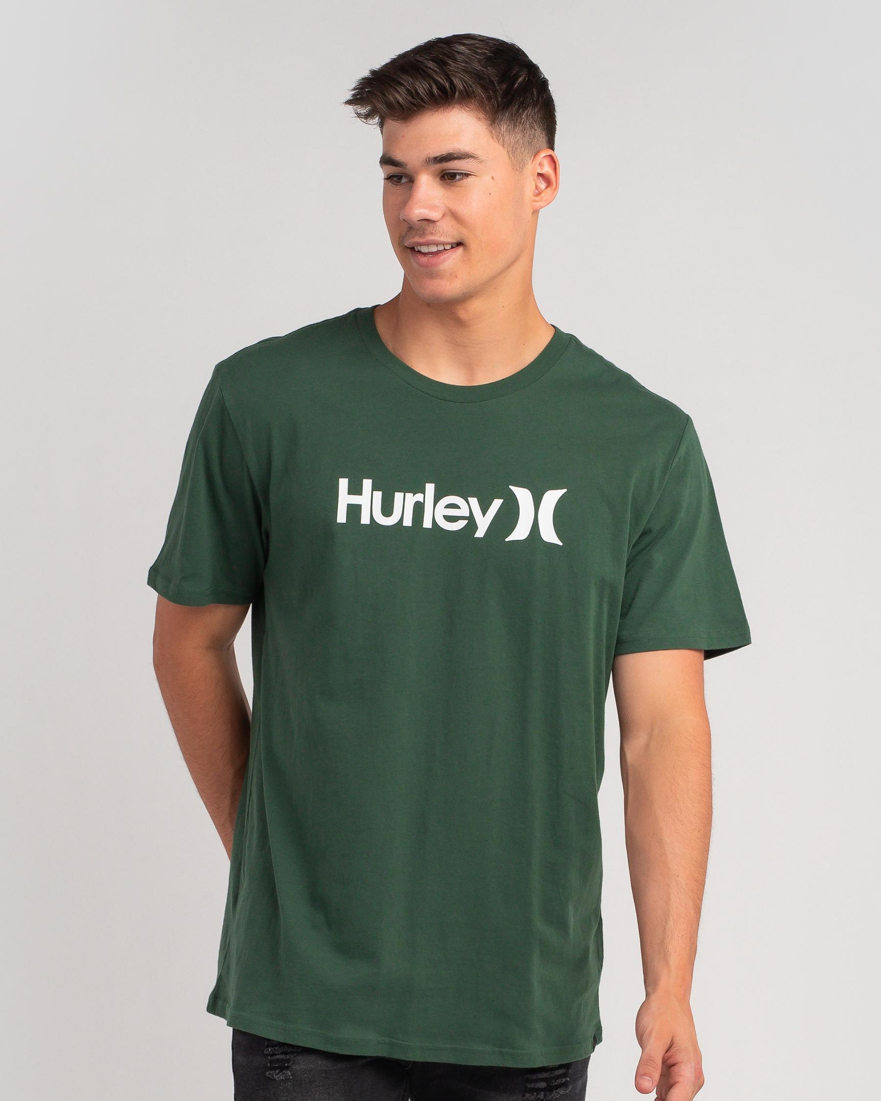 Shop Hurley WSH One and Only Solid T-Shirt In H390 - Fast Shipping ...