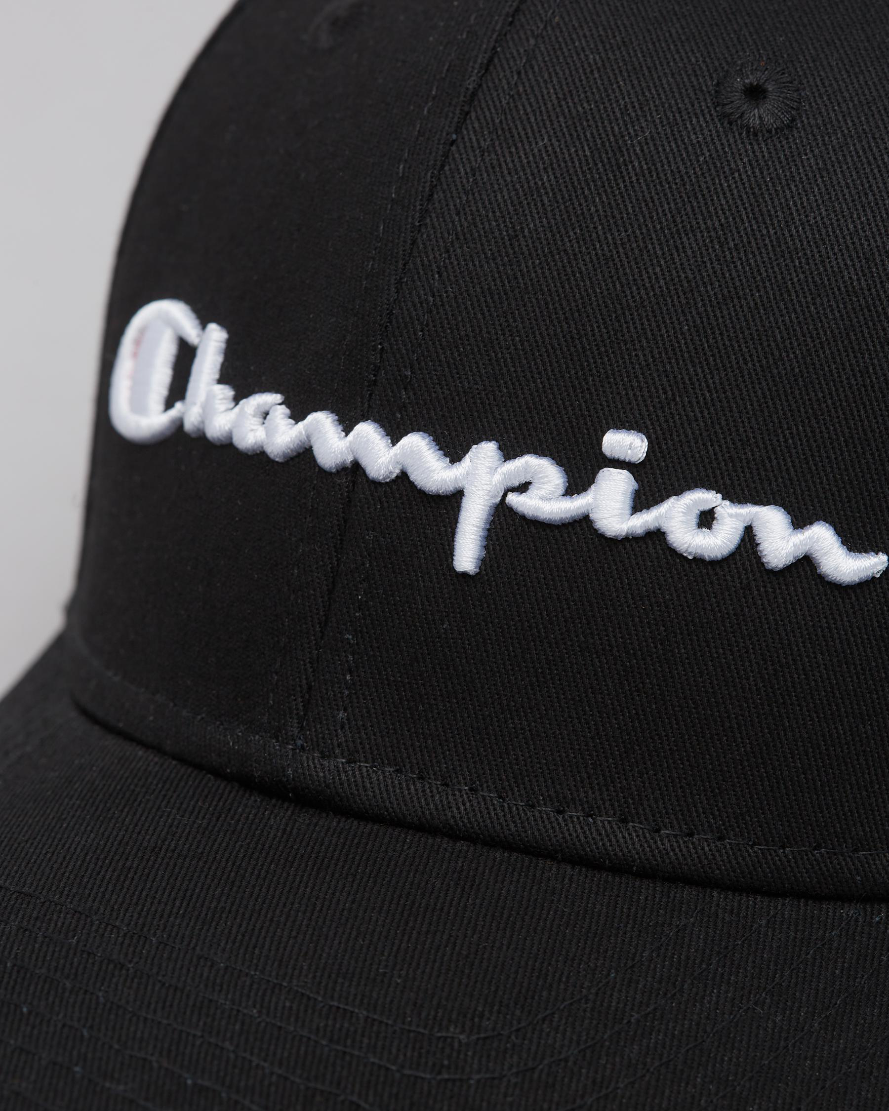 Shop Champion Logo Cap In Black - Fast Shipping & Easy Returns - City ...