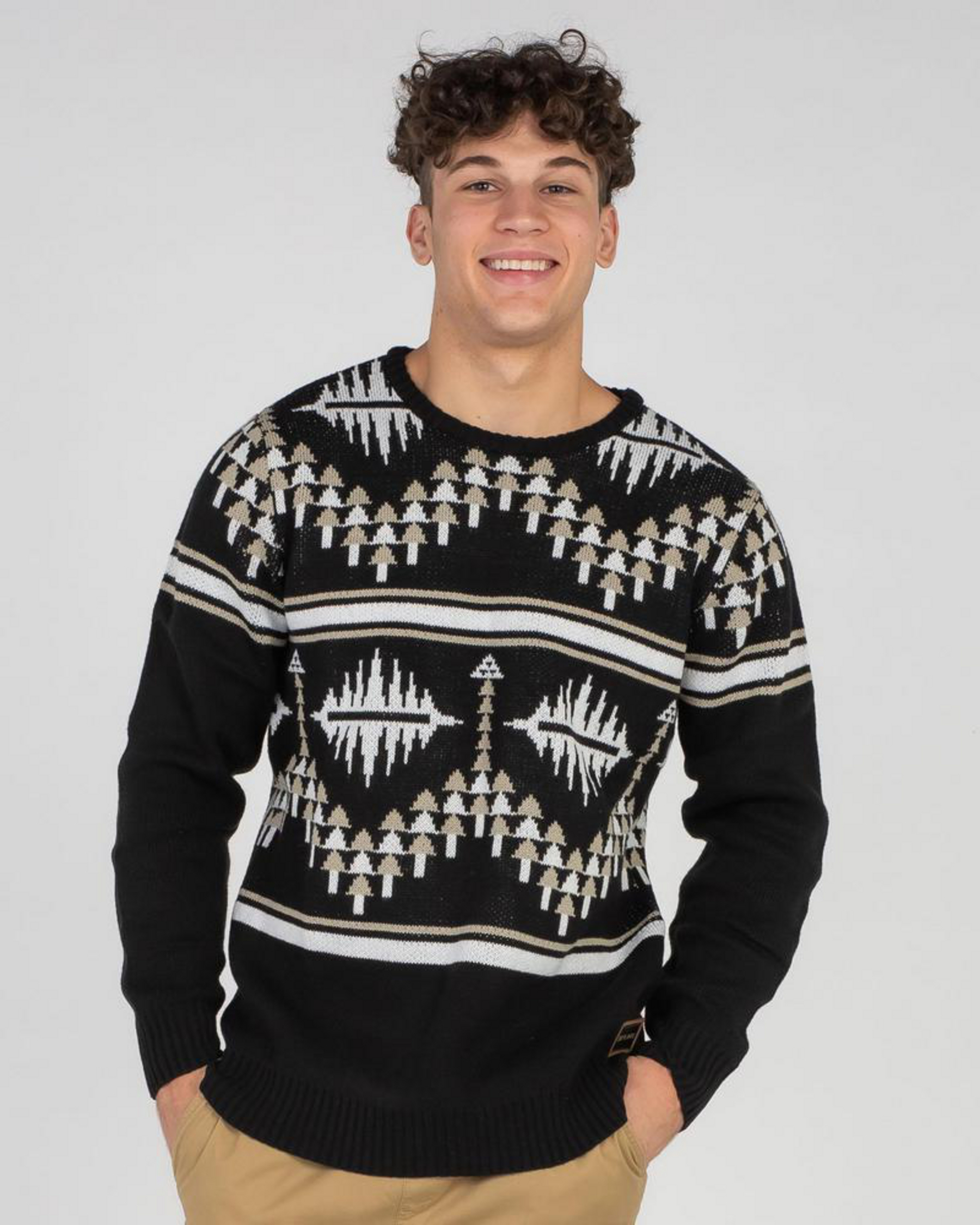 Shop Skylark Aztec Crew Knit In Multi - Fast Shipping & Easy Returns ...