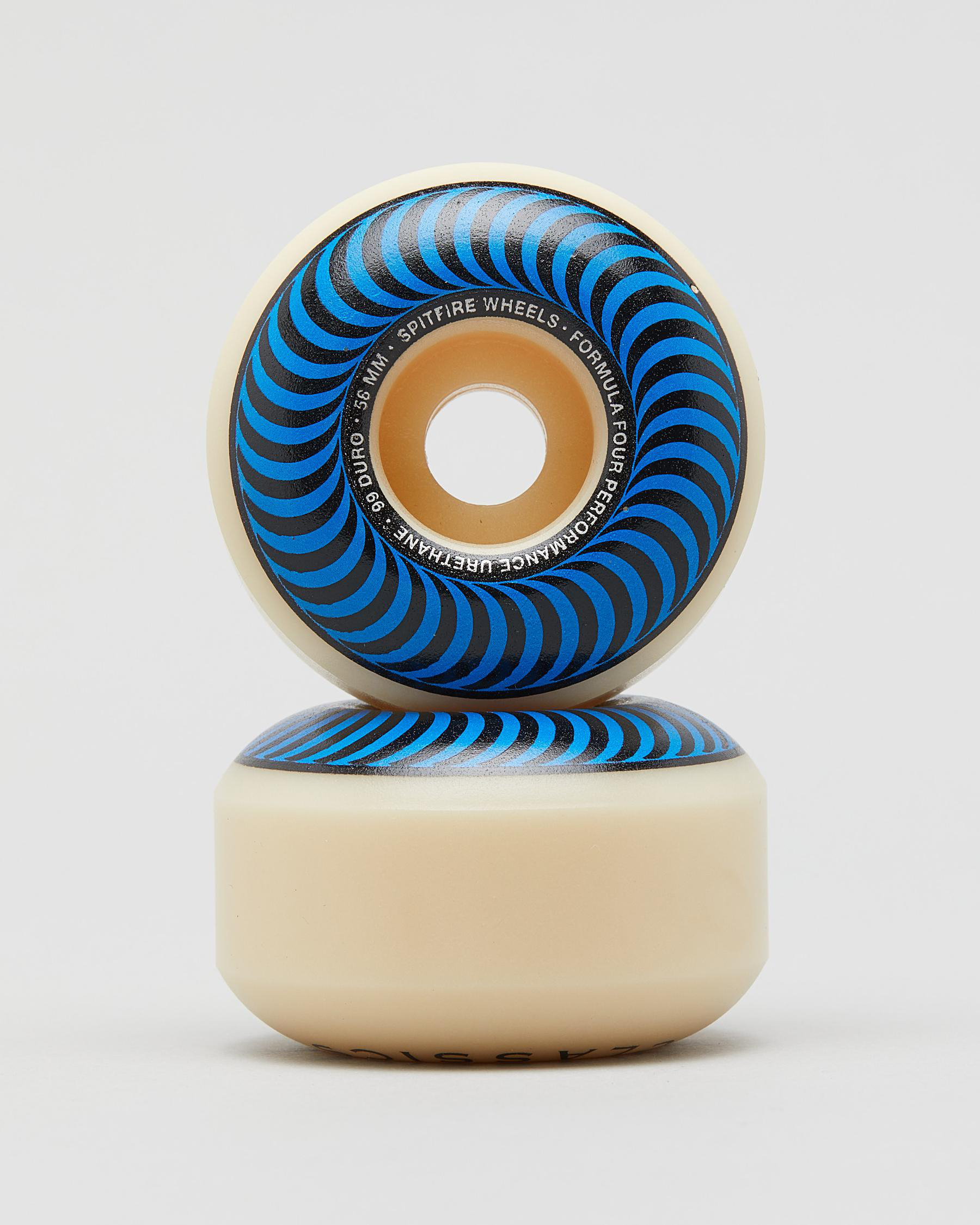 Shop Spitfire F4 Classic 99D 56mm Skateboard Wheels In Blue - Fast ...
