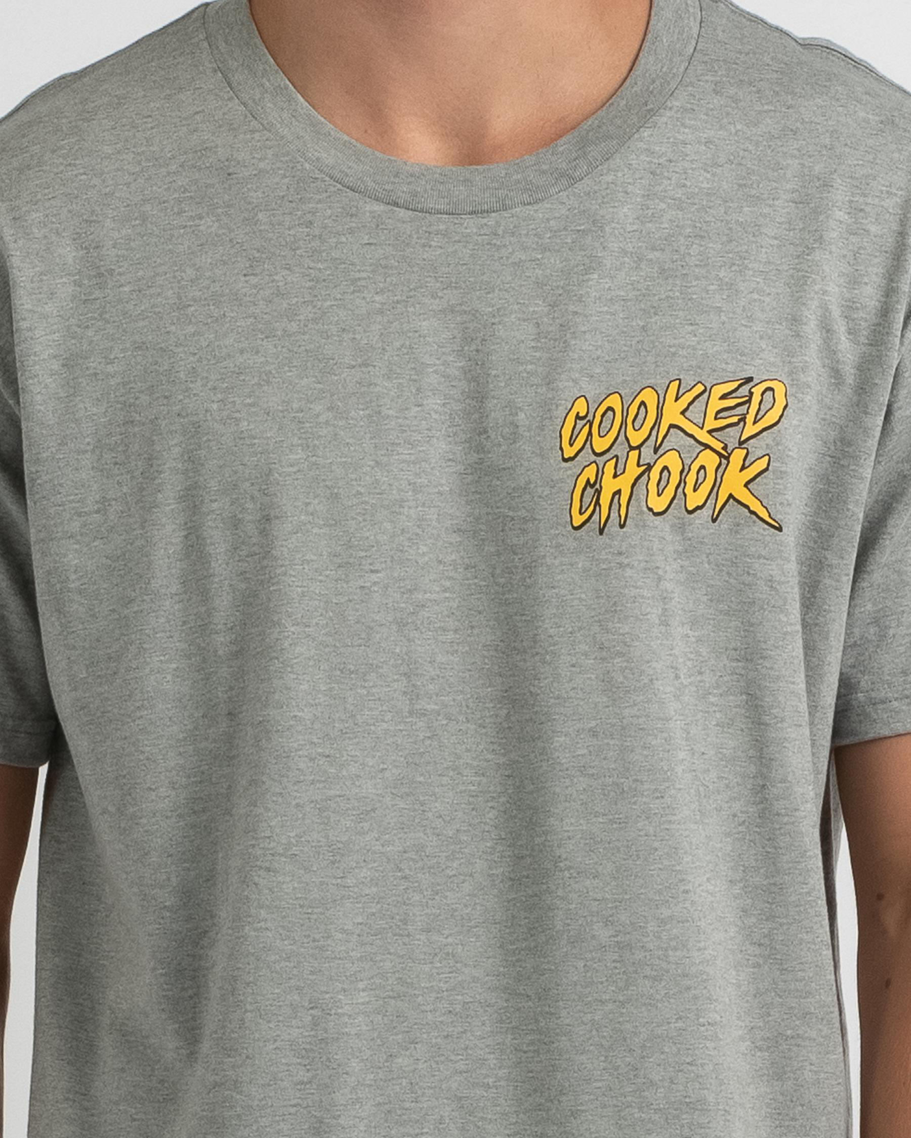 Shop Bush Chook Cooked Chook T-Shirt In Grey Marle - Fast Shipping ...