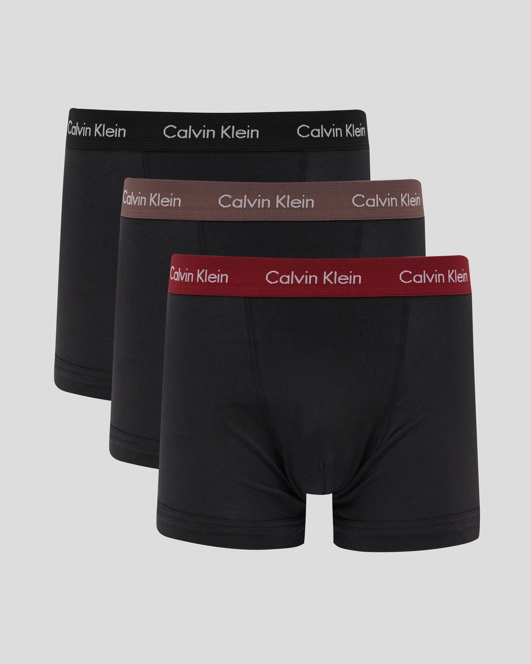 Shop Calvin Klein Cotton Stretch Trunks 3 Pack In Multi - Fast Shipping & Easy Returns - City ...