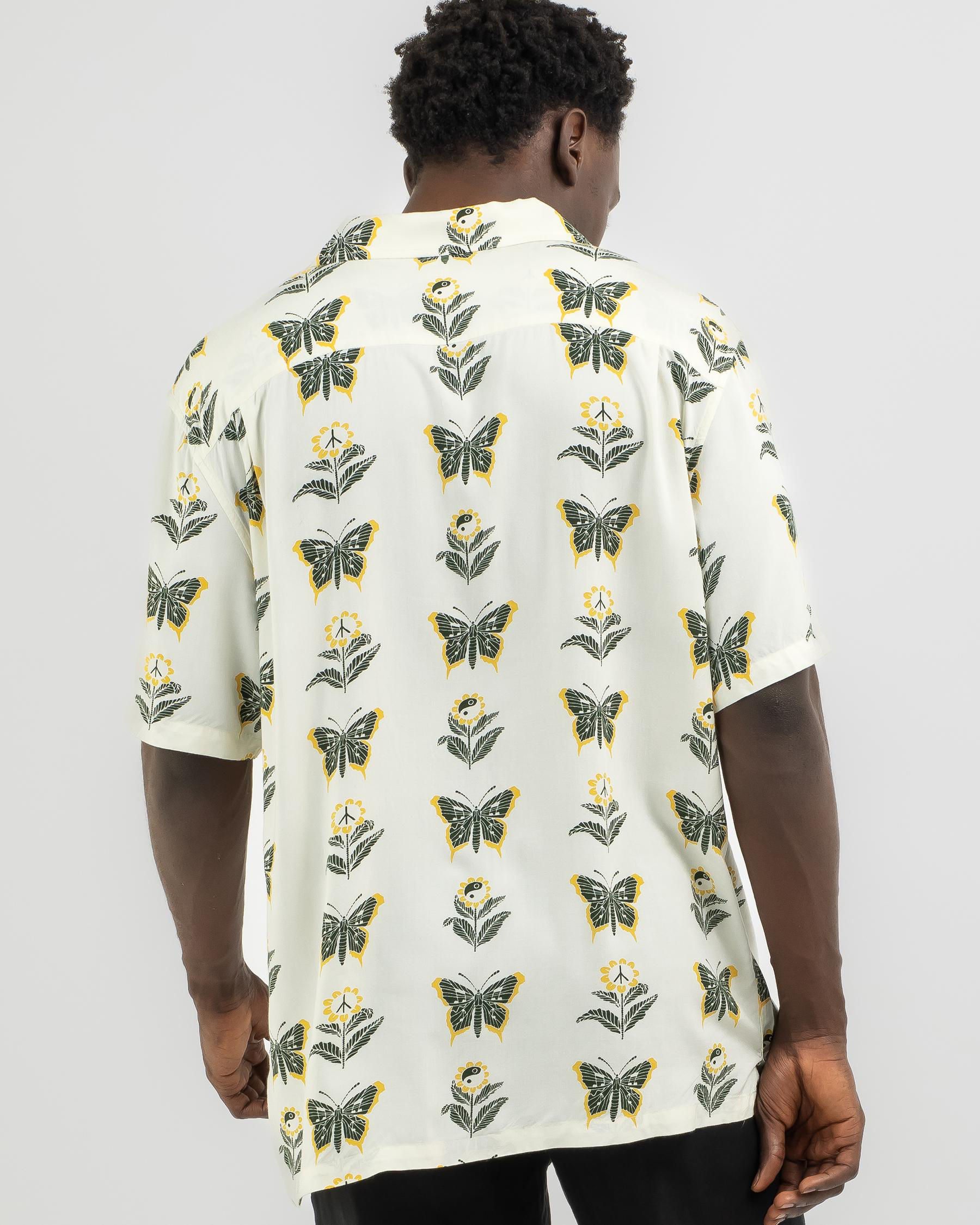 Shop Vans Brink Woven Short Sleeve Shirt In Antique White - Fast ...