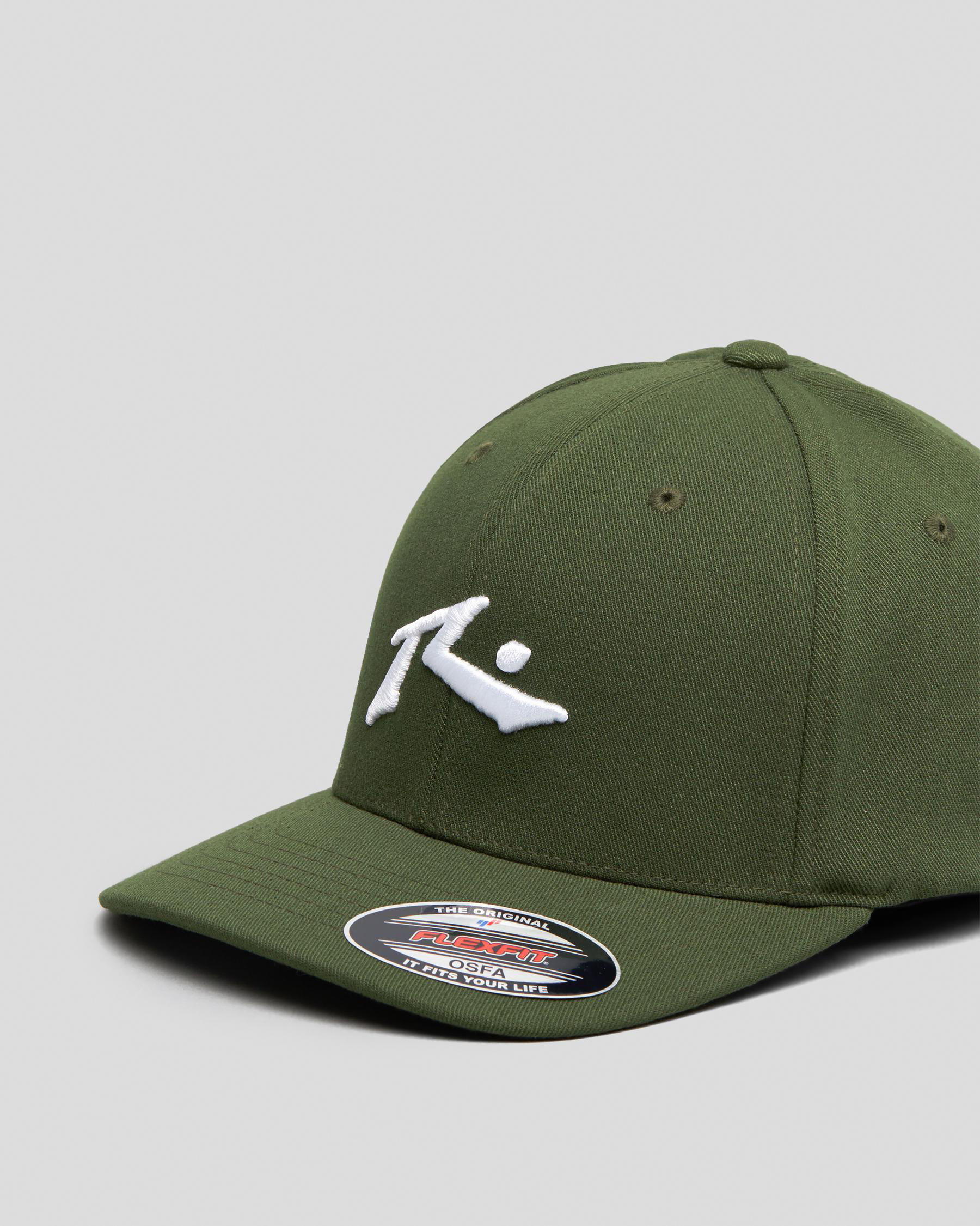 Shop Rusty Chronic 4 Flexfit Cap In Olive 1 - Fast Shipping & Easy ...