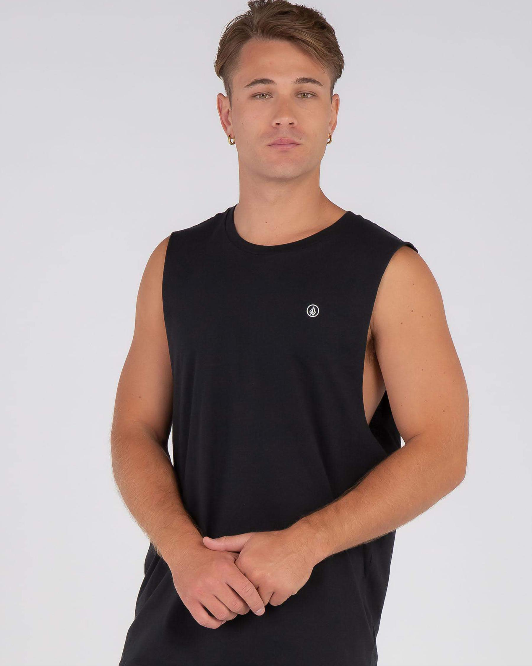 Shop Volcom Solid Muscle Tank In Black - Fast Shipping & Easy Returns ...