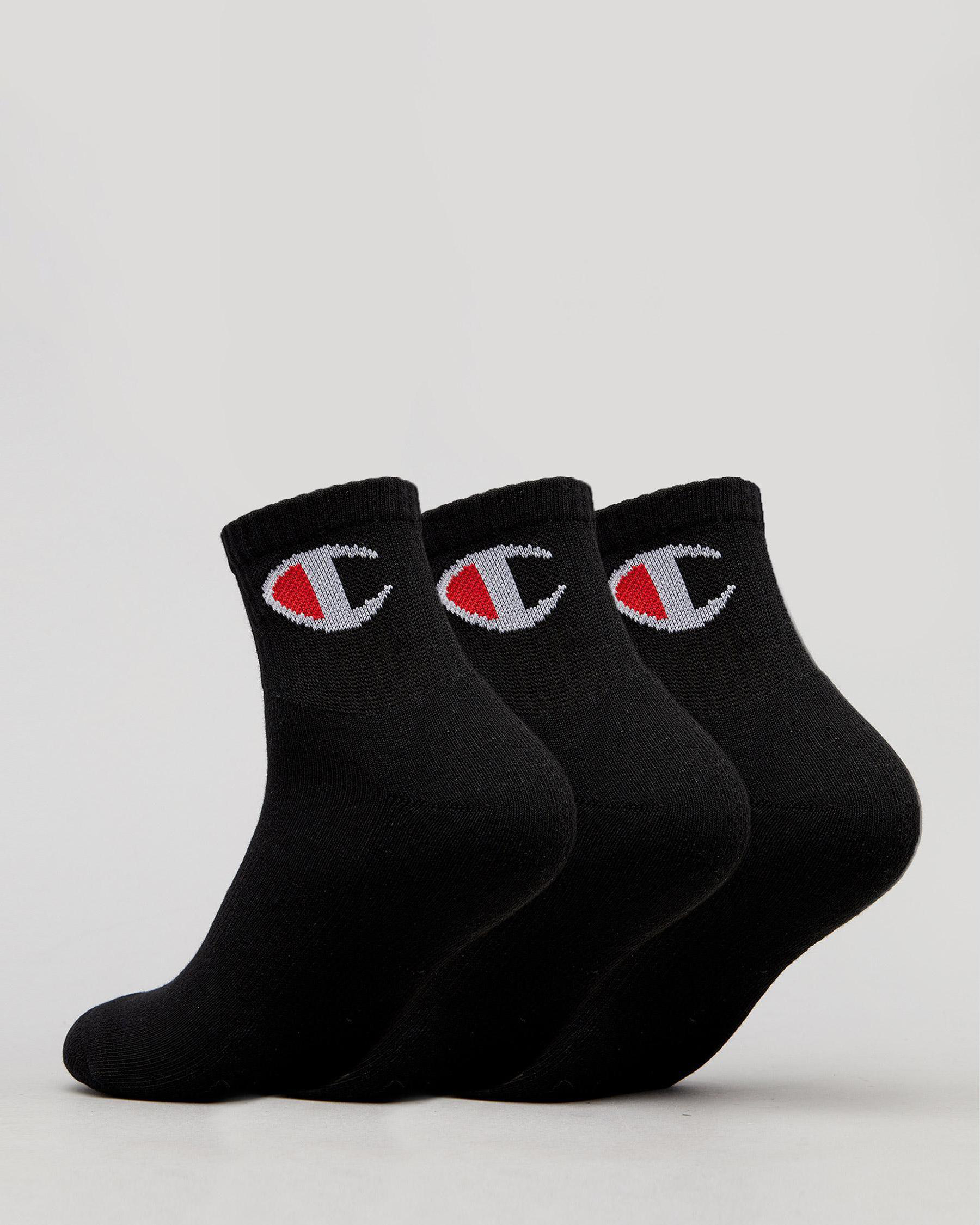 Champion Womens C Logo Sock Pack In Black | City Beach United States