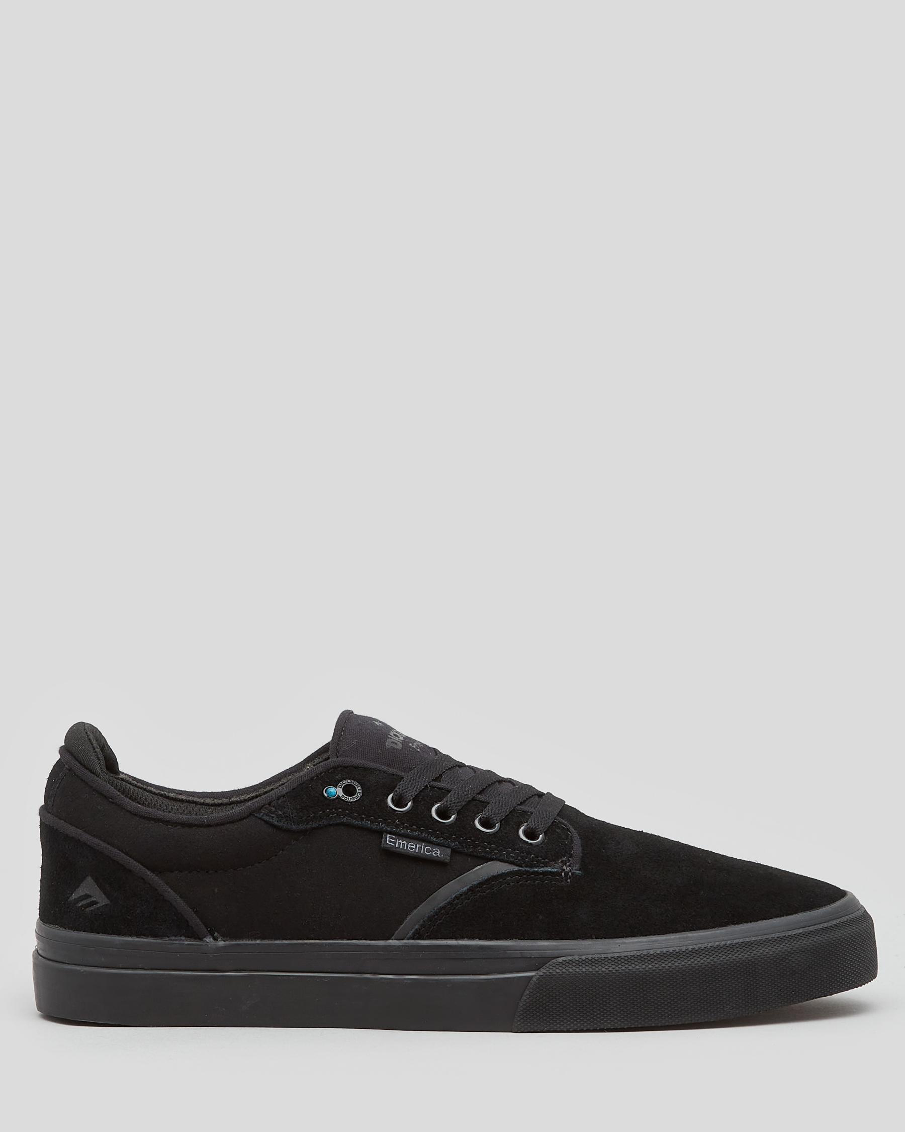 Shop Emerica Dickson Shoes In Black/black - Fast Shipping & Easy ...