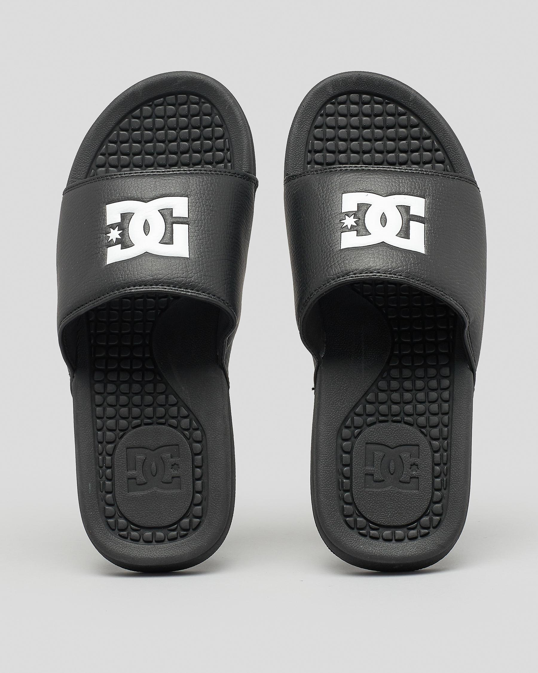 Shop DC Shoes Bolsa Slides In Black - Fast Shipping & Easy Returns ...