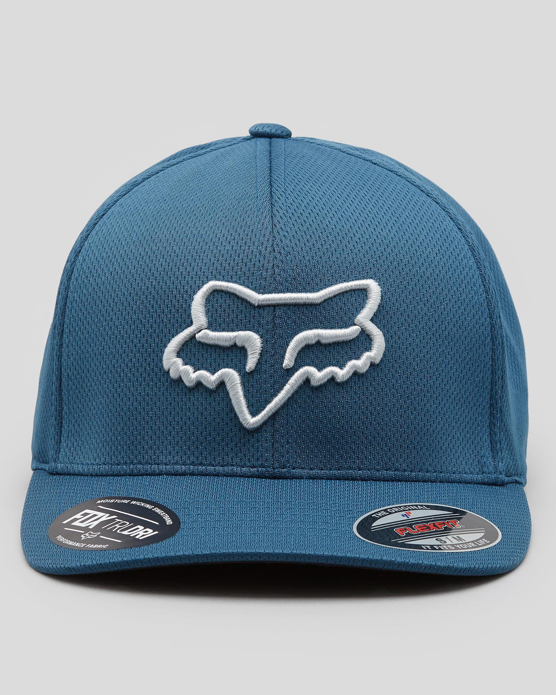 Shop Fox Lithotype Flexfit 2.0 Cap In Blue/ Grey - Fast Shipping & Easy ...