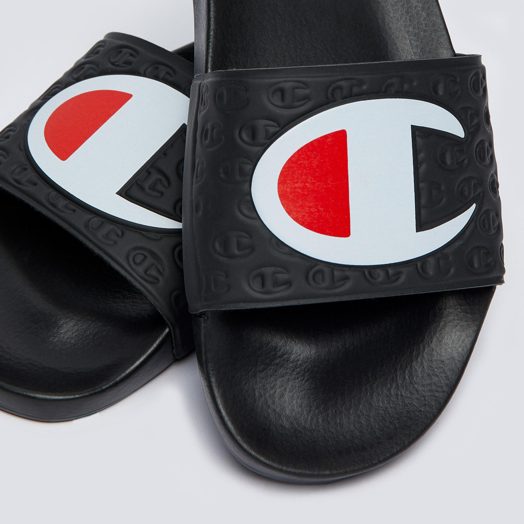 Shop Champion Multi-lido Slide In Black/white/black - Fast Shipping ...