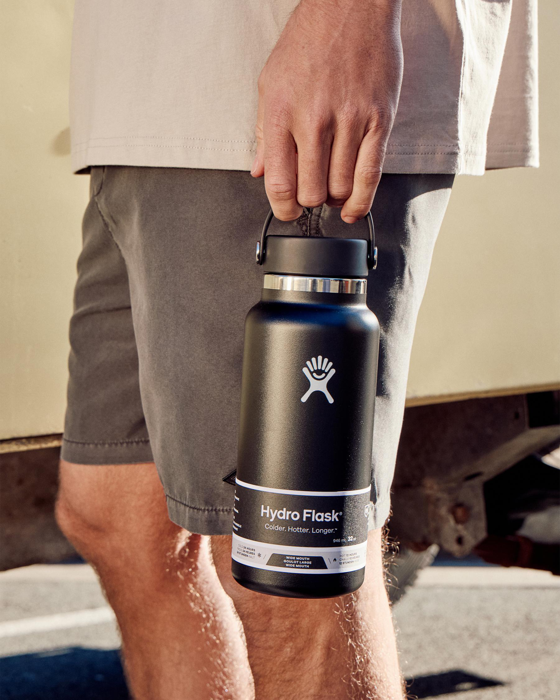 Hydro Flask 32oz Wide Mouth Water Bottle In Black - FREE* Shipping ...