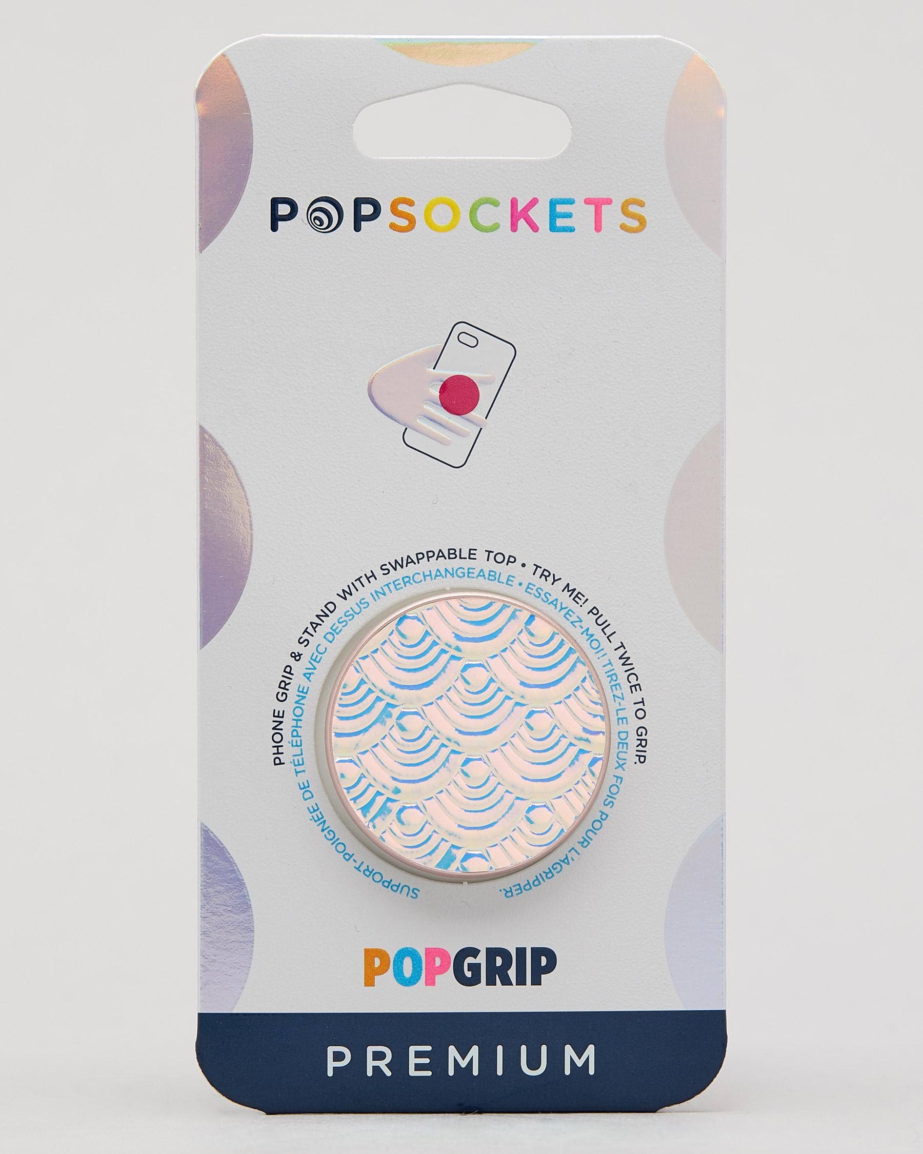 Shop PopSockets Iridescent Mermaid Pearl PopSockets In Silver - Fast ...