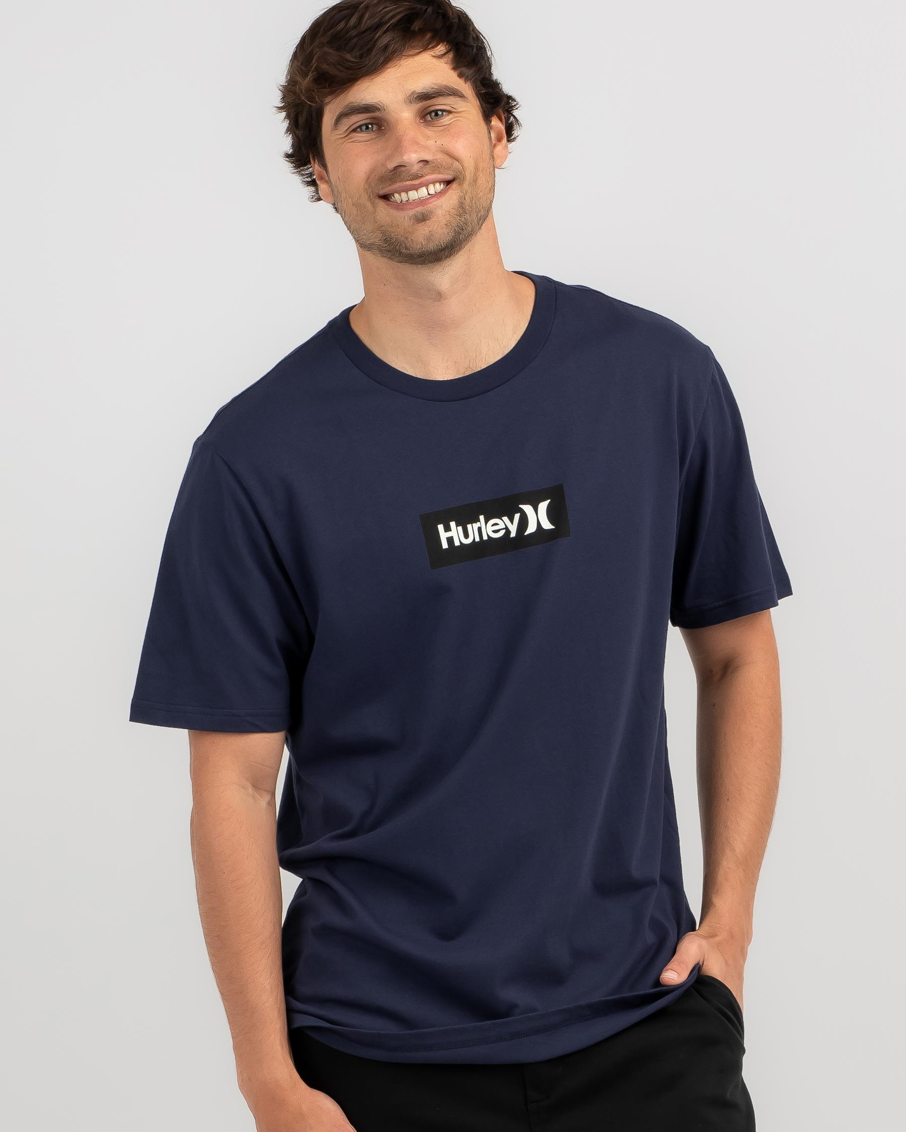 Shop Hurley Box Only T-Shirt In Indigo - Fast Shipping & Easy Returns ...