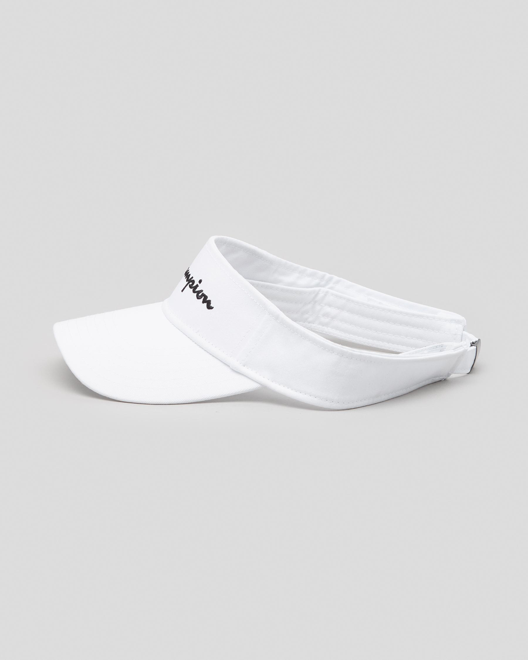 Shop Champion Logo Visor In White - Fast Shipping & Easy Returns - City ...